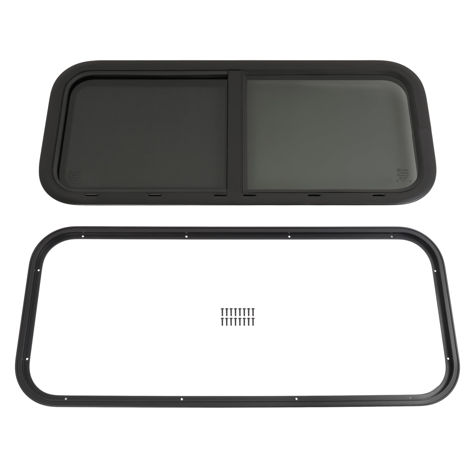 RV Window 36" Width x 15" Height Horizontal Slider For Cargo Trailer W ...