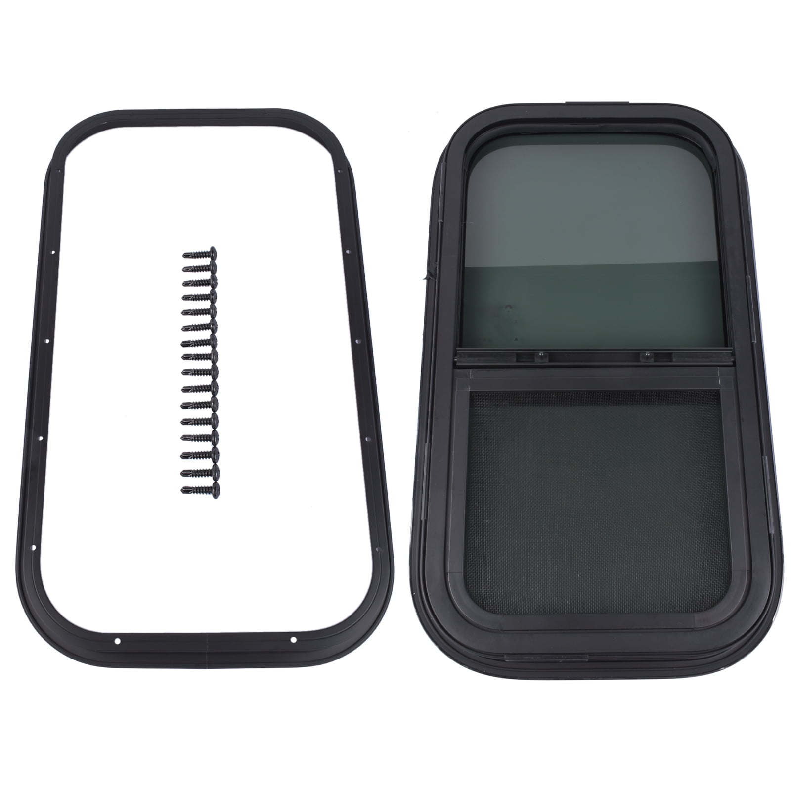 RV Window with Trim Kit 12"W x 22"H Teardrop Style Vertical Sliding ...
