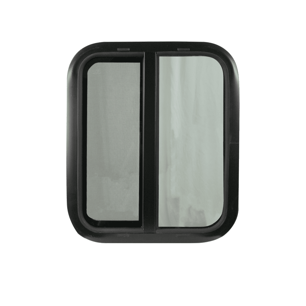 RV Camper Window 18x22 Horizontal, Black Tinted Tempered Glass with ...