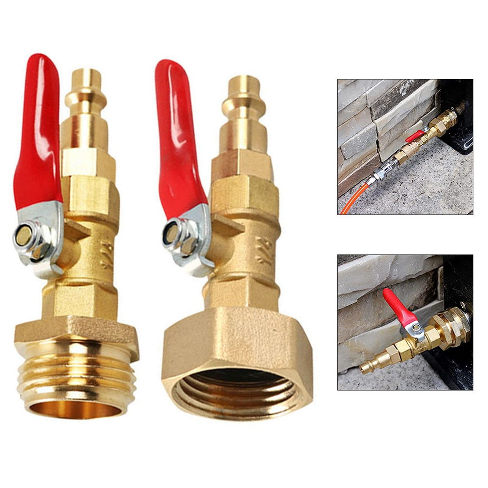 RV Winterized Sprinkler Adapter with 1/4Quick and 3/4Garden Hose Thread ...