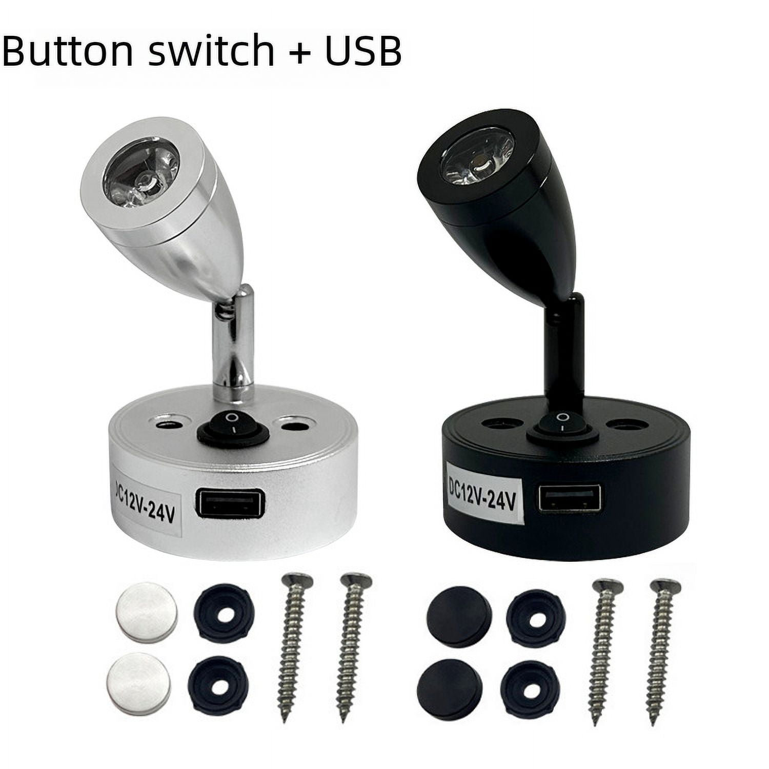 RV reading light 12-24V touch dimming ship yacht light USB charging RV ...