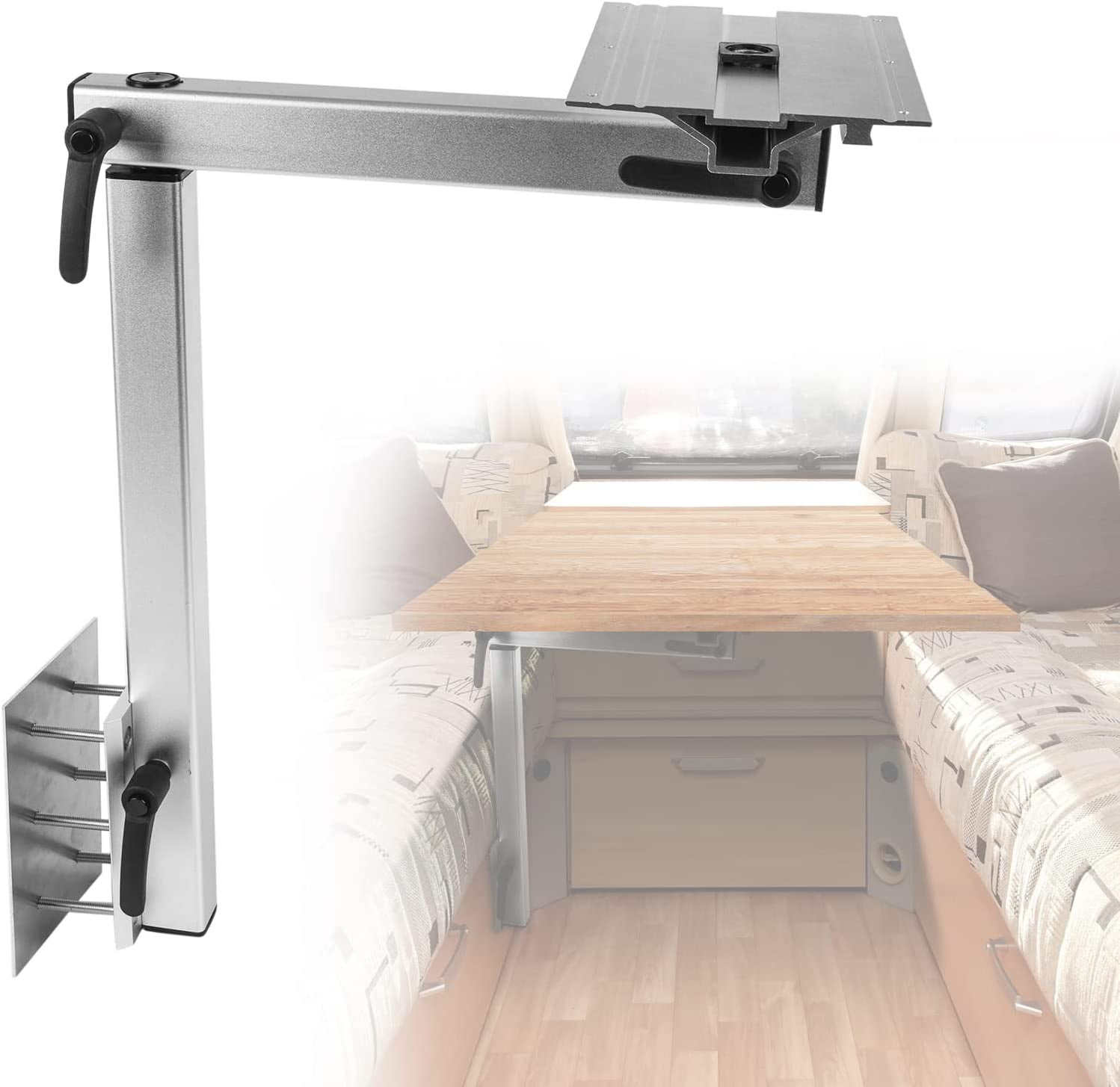 RV table base, aluminum alloy adjustable bracket, 360° rotation ...