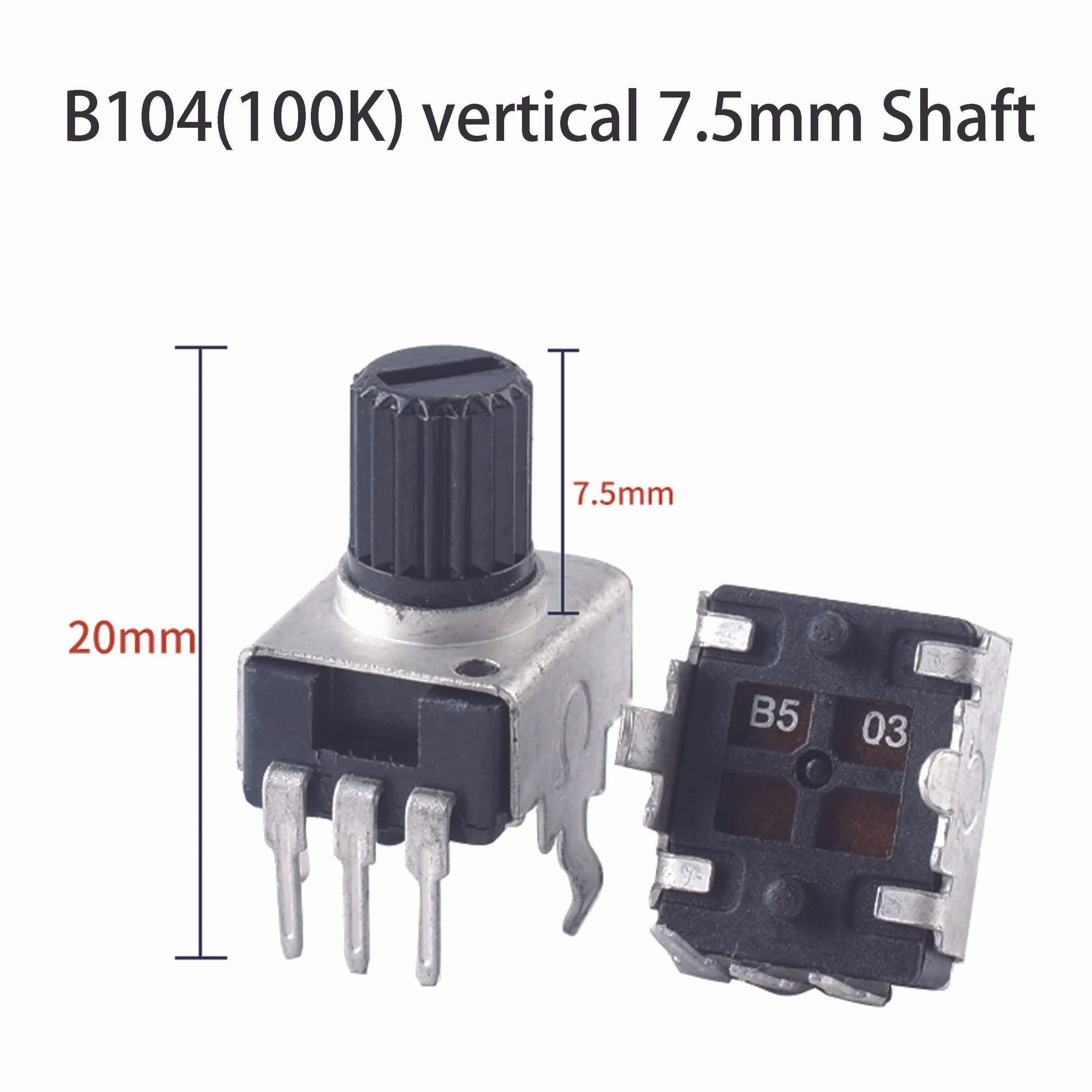 RV09 Potentiometer 5pcs Variable Resistors Single Turn Adjustable ...