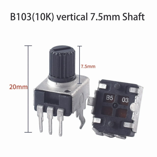 RV09 Potentiometer 5pcs Variable Resistors Single Turn Adjustable ...