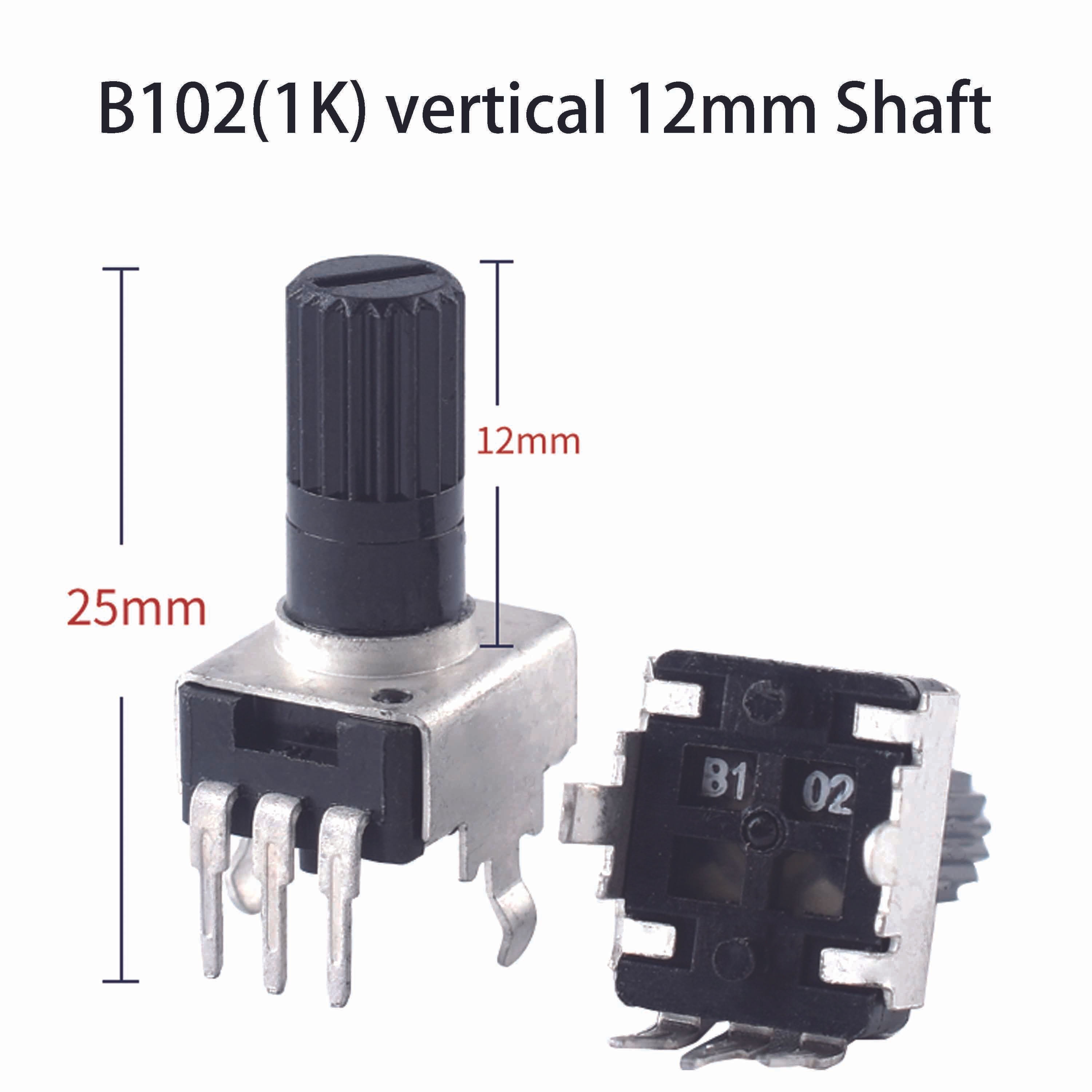 RV09 Potentiometer 5pcs Variable Resistors Single Turn Adjustable ...