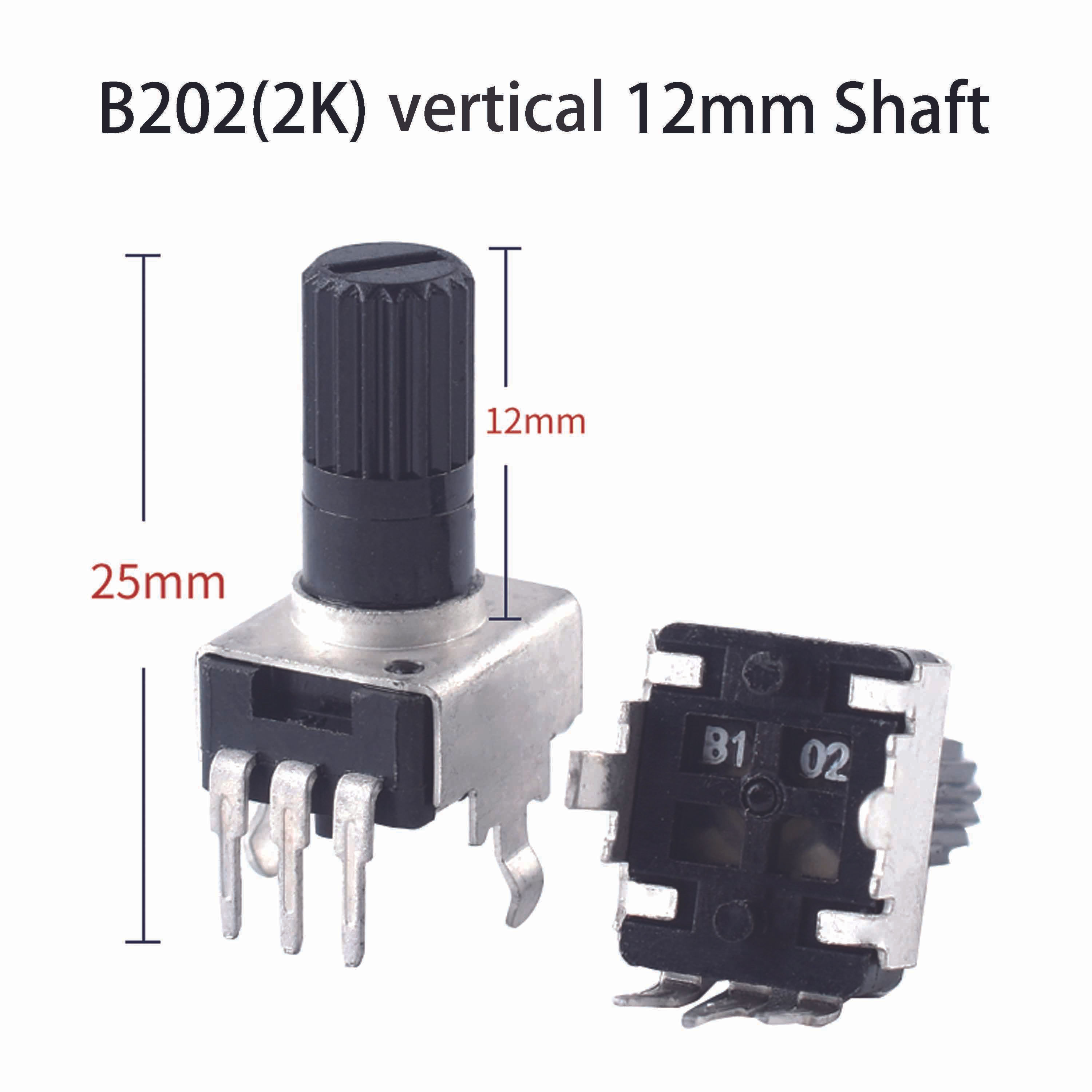 RV09 Potentiometer 5pcs Variable Resistors Single Turn Adjustable ...