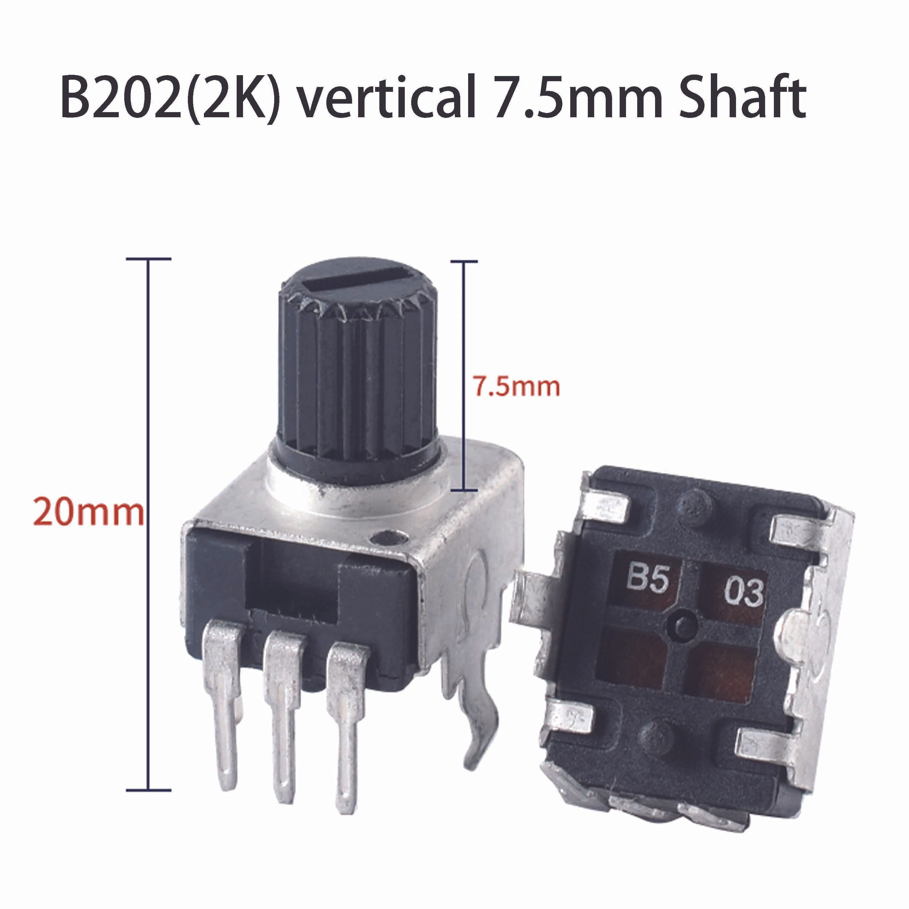 RV09 Potentiometer 5pcs Variable Resistors Single Turn Adjustable ...