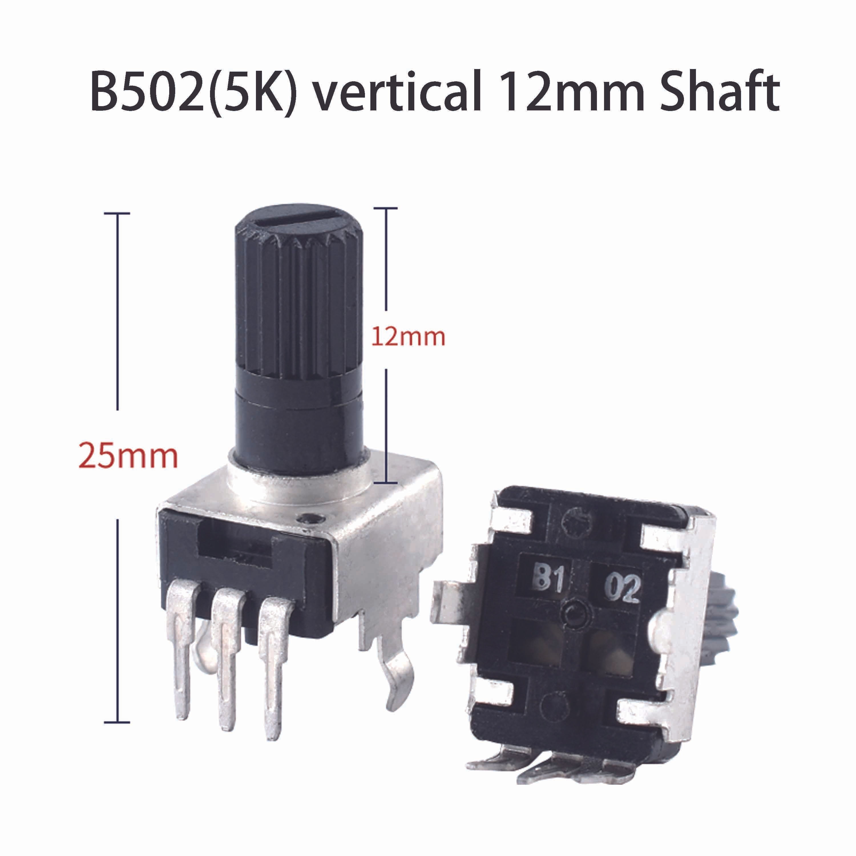 RV09 Potentiometer 5pcs Variable Resistors Single Turn Adjustable ...