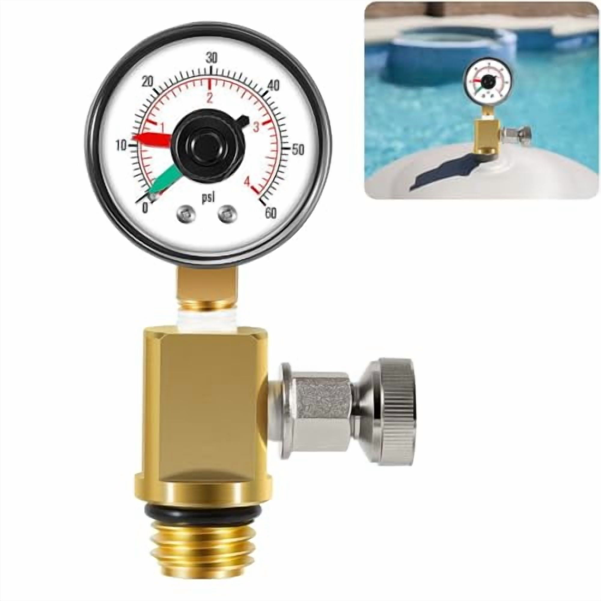 RV40600 98209800 Brass Air Relief Manual Valve Assembly with Pressure ...