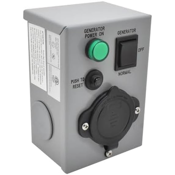RVA1626 20A 125V NEMA 5-20P Generator Transfer Switch – Weatherproof ...