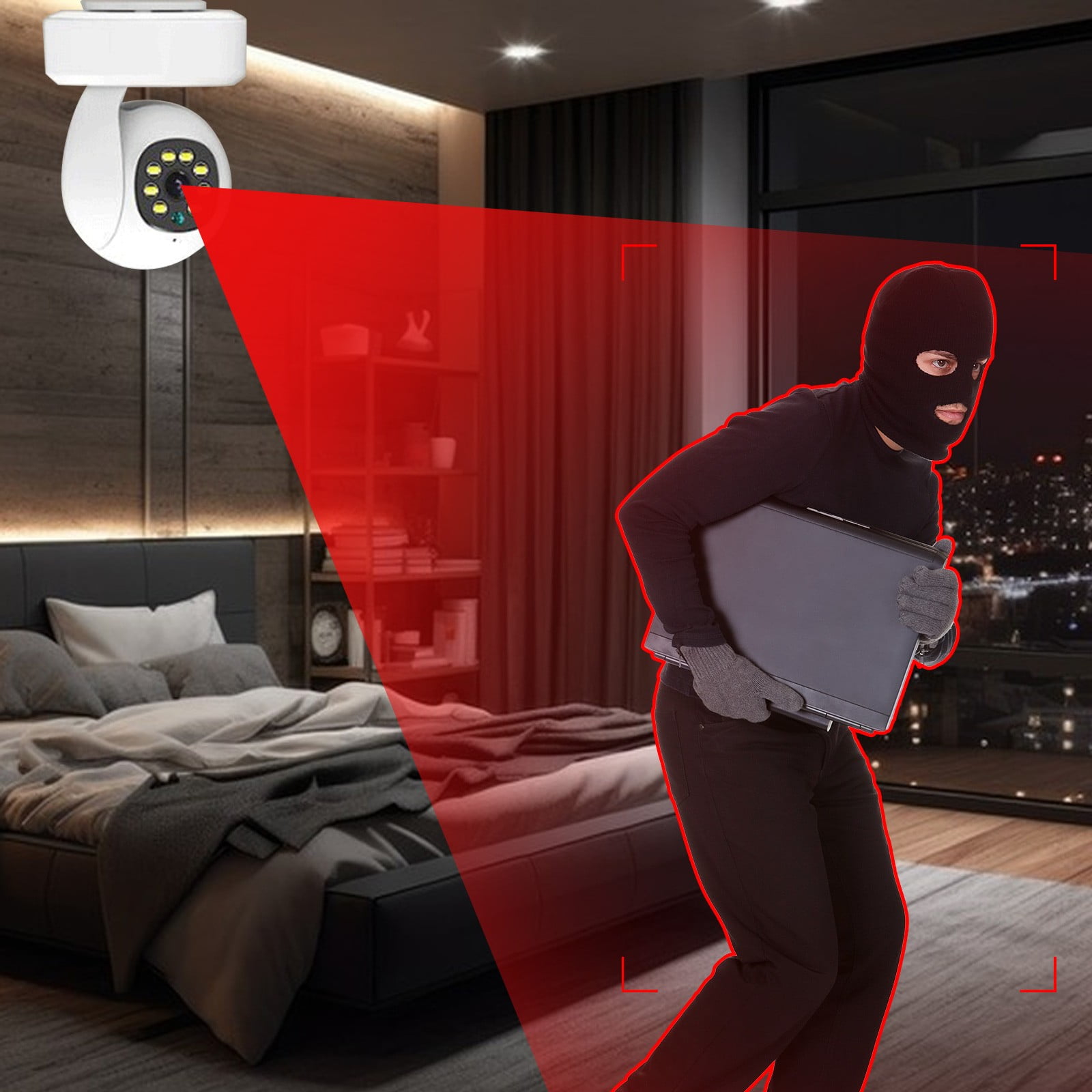 RVASTEIZO Security Camera, 1080P High-definition Camera Rotating Pan ...