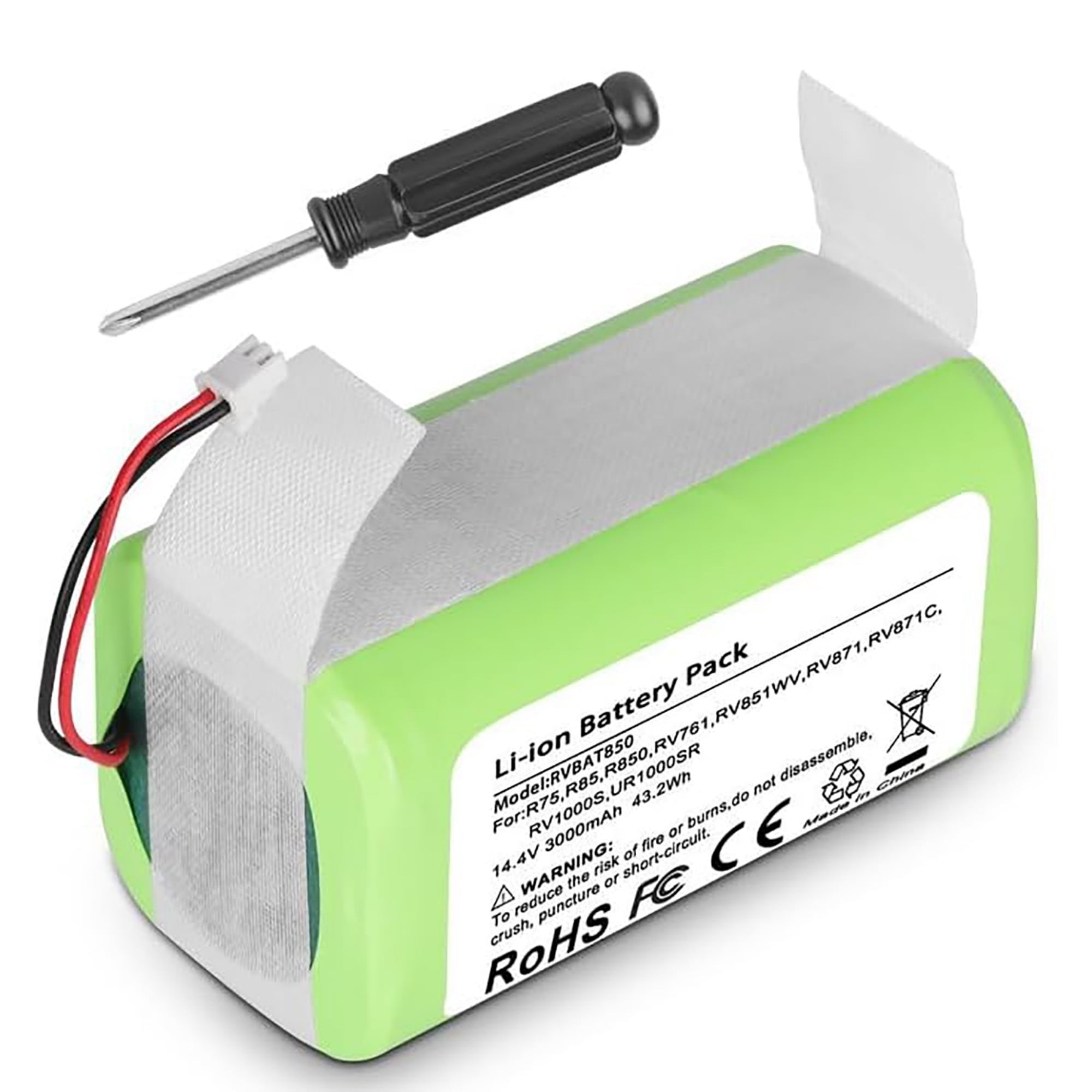 RVBAT850 Battery for Shark Ion Robot Vacuum RV1001AE R75 14.4V 3000mAh ...
