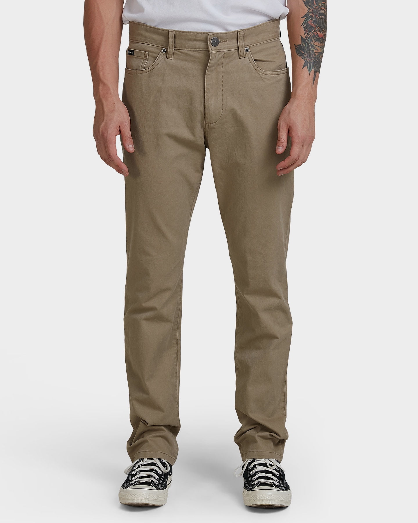 RVCA Men's Daggers Twill Slim Straight Fit Pants (28, Wood) - Walmart.com