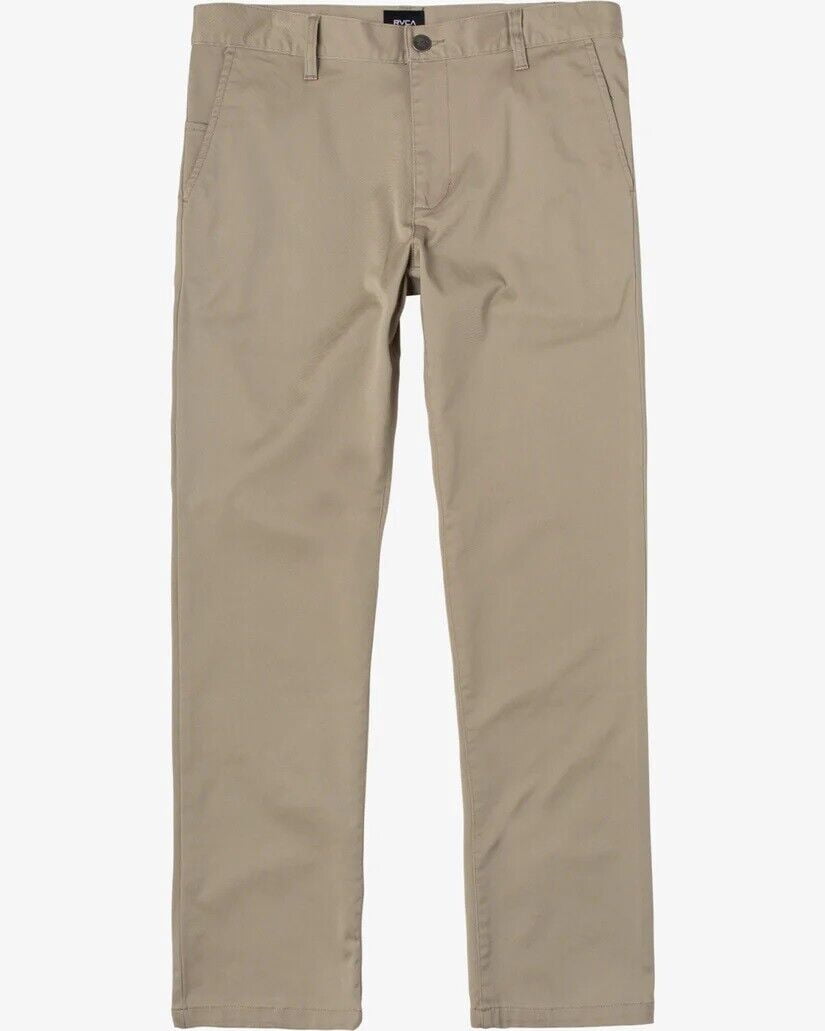 RVCA Men's The Weekend Slim Straight Fit Stretch Chino Woven Pants (34 ...