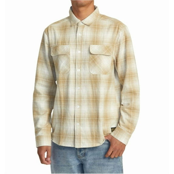 RVCA Mens Long Sleeve Woven Button Front Flannel Shirt - Dayshift ...