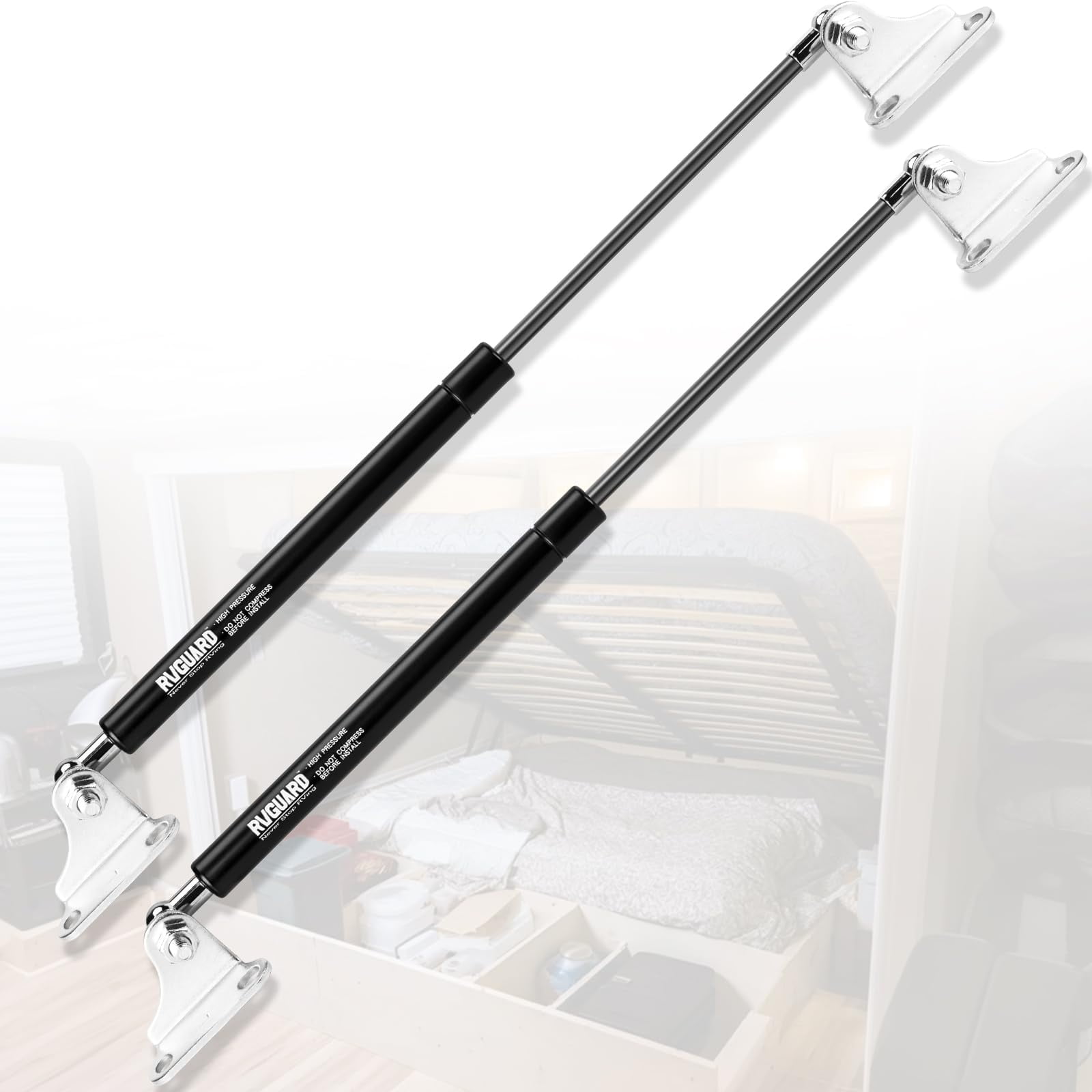 RVGUARD RV Gas Struts, 20inch 120lbs Spring Struts, for Camper Bed ...