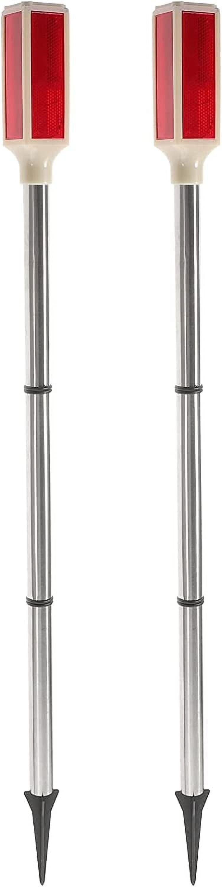 RVKXHD 2Pcs Solar Warning Landscape Lighting Solar Driveway Markers ...