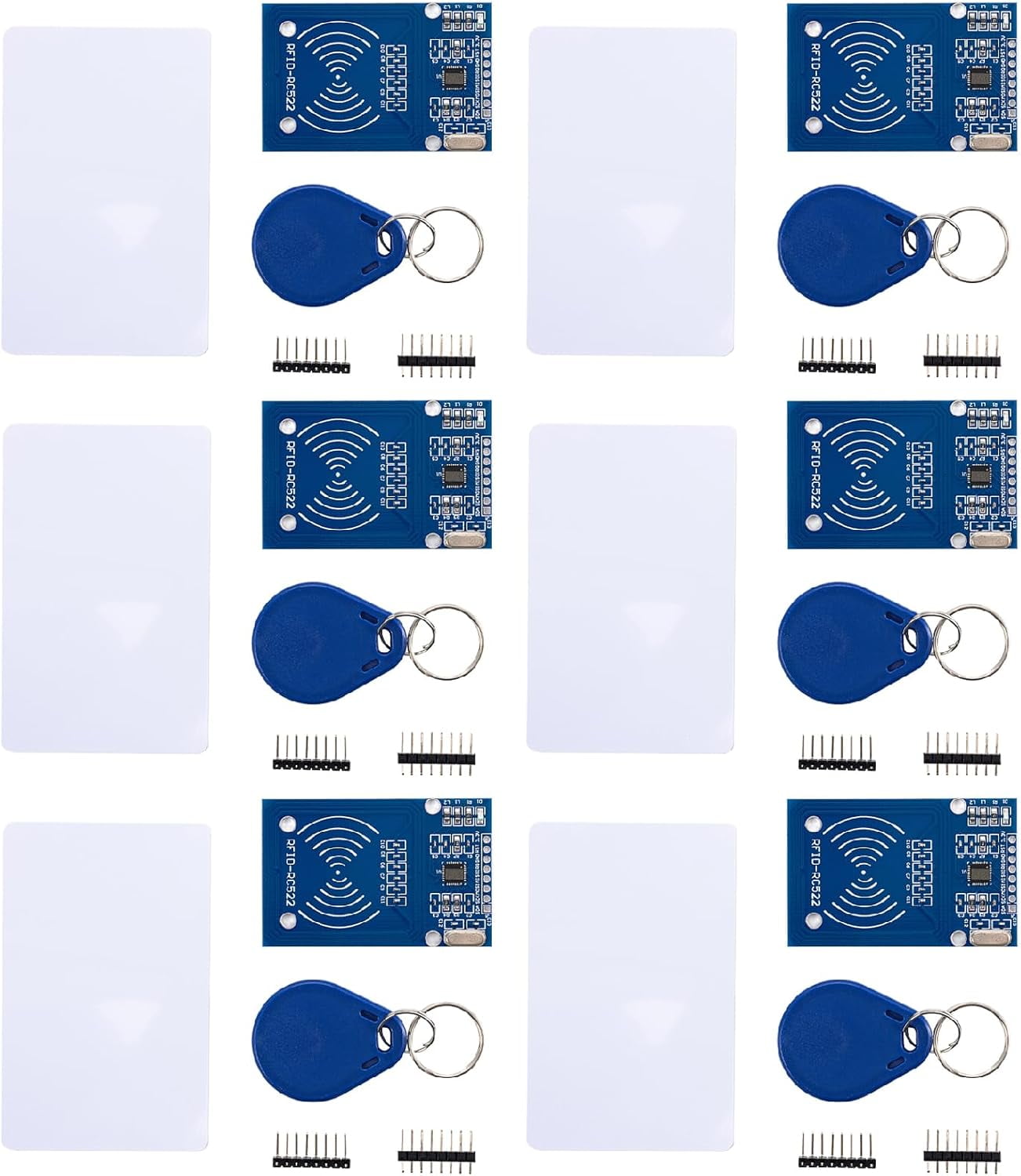 RVKXHD 6-Piece RFID Kit: Mifare RC522 RF IC Card Sensor Module with S50 ...