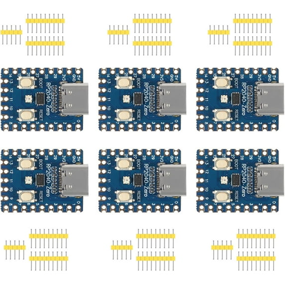 RVKXHD 6 - Piece Set of RP2040 - Zero Boards: RP2040 Microcontroller ...
