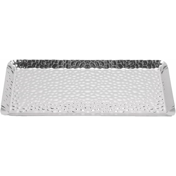 RVKXHD Decorative Tray Stainless Steel Serving Trays Hammered ...