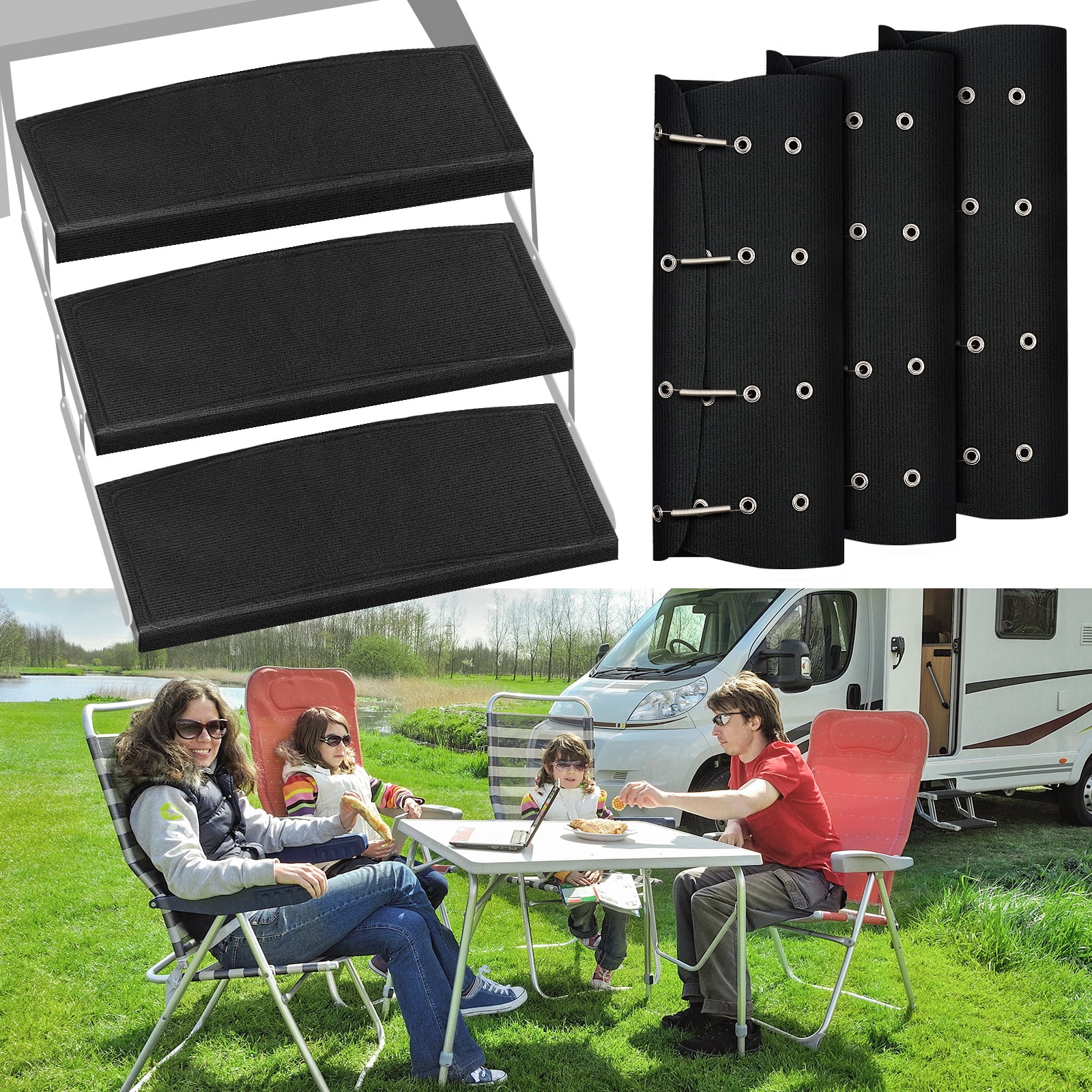 RVLIBRO by RISTOW RV Step Covers 3 Pack | 22" camper step mats | camper ...