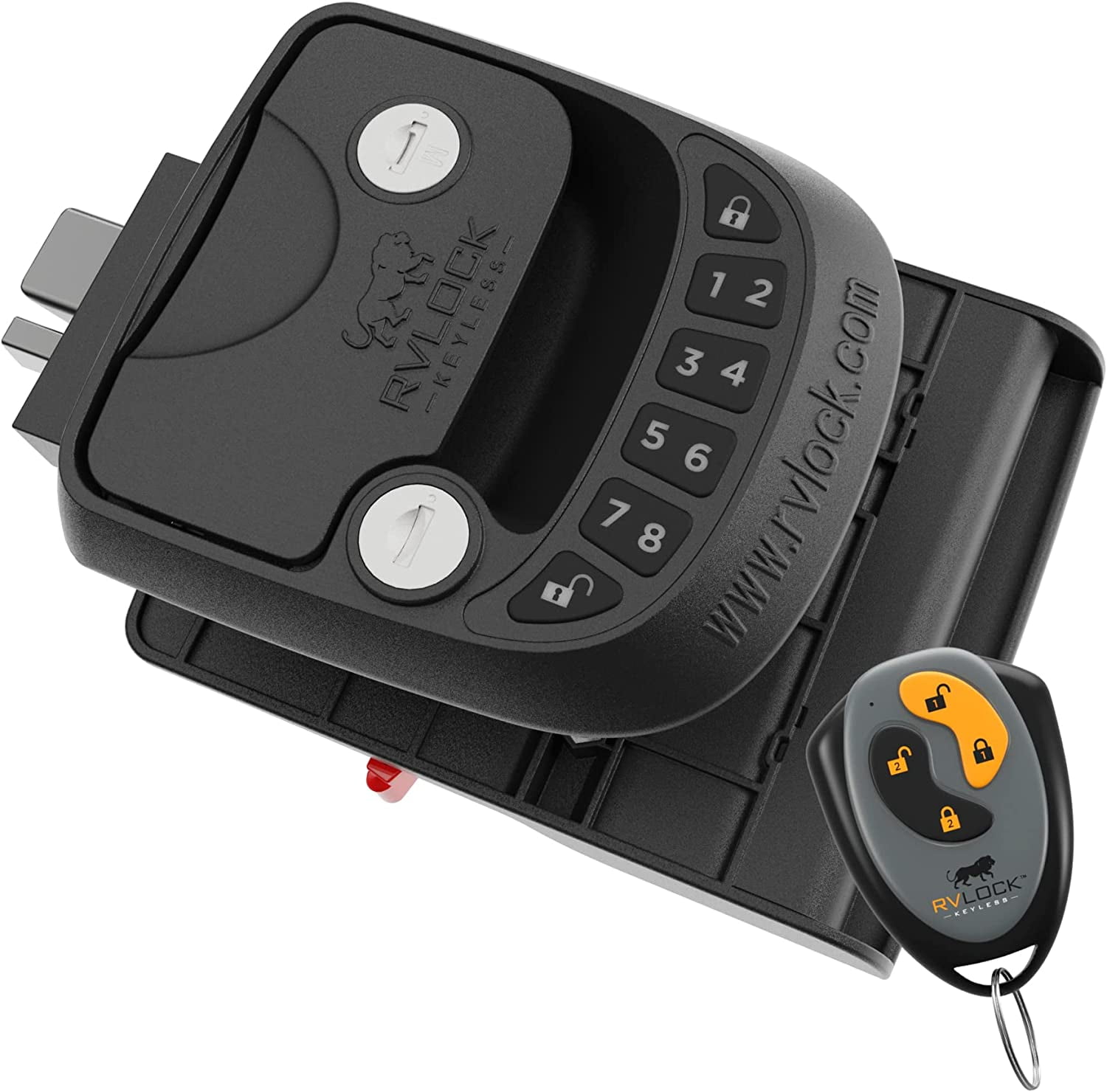 RVLock Compact and Key Fob Keyless Entry Keypad, RV/5th Wheel Lock ...