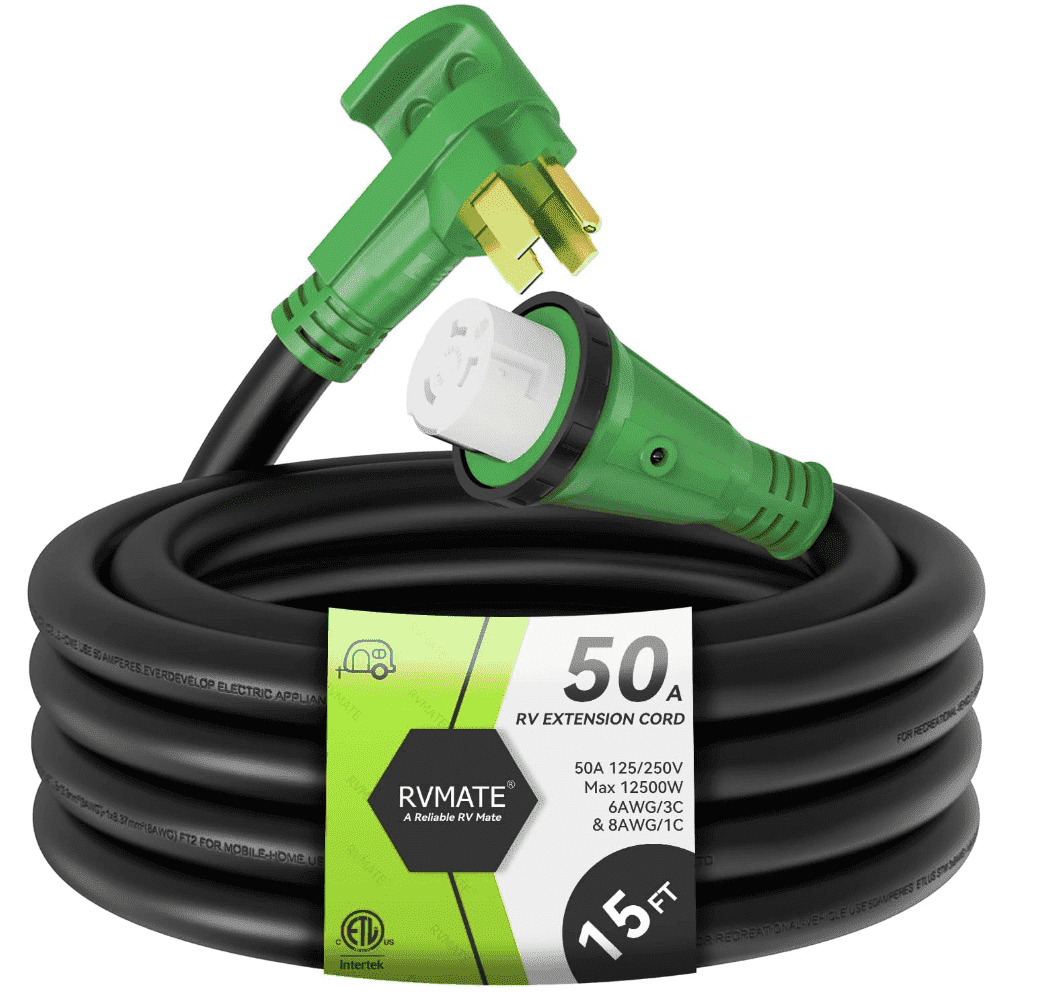 RVMATE 15 ft 50 Amp RV/Generator Lockable Power Extension Cord C5015L ...