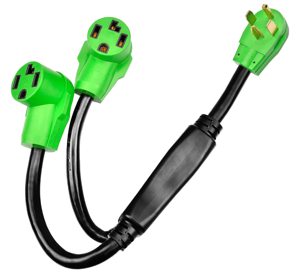 RVMATE 30 Amp 4-Prong Dryer Splitter Adapter Cord NEMA 14-30P to (2) 14 ...