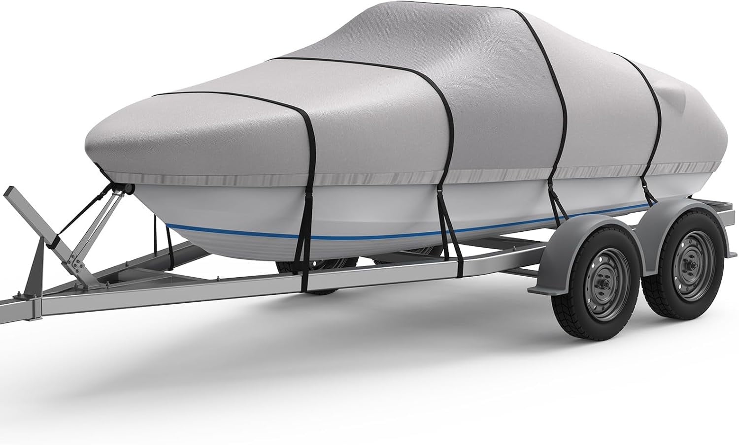 RVMasking 1200D 17'-19' Waterproof Trailerable Boat Cover, Fits V-Hull ...