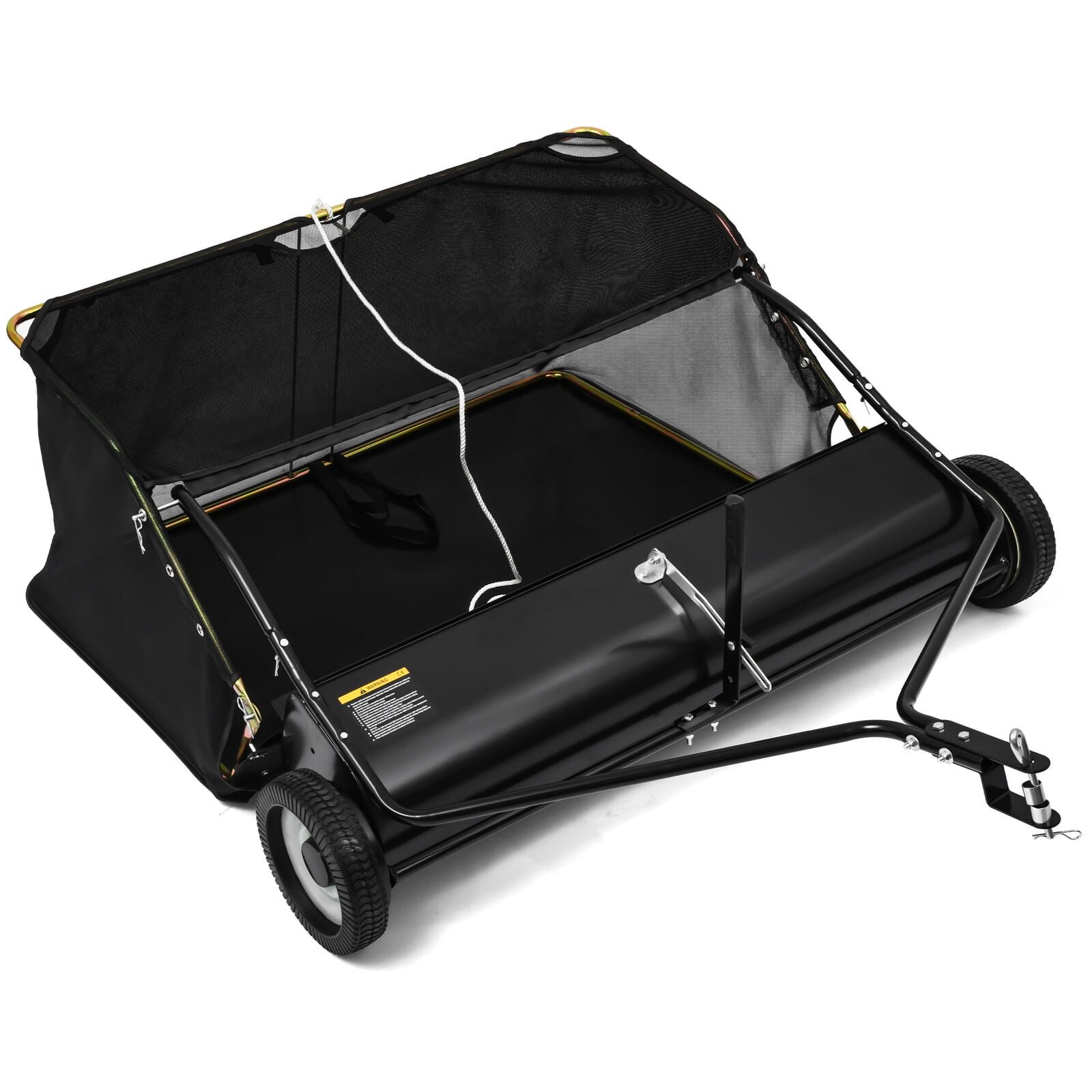 RVNI 42 in Tow Behind Lawn Sweeper Leaf Collector for Grass Lawn 12 Cu ...