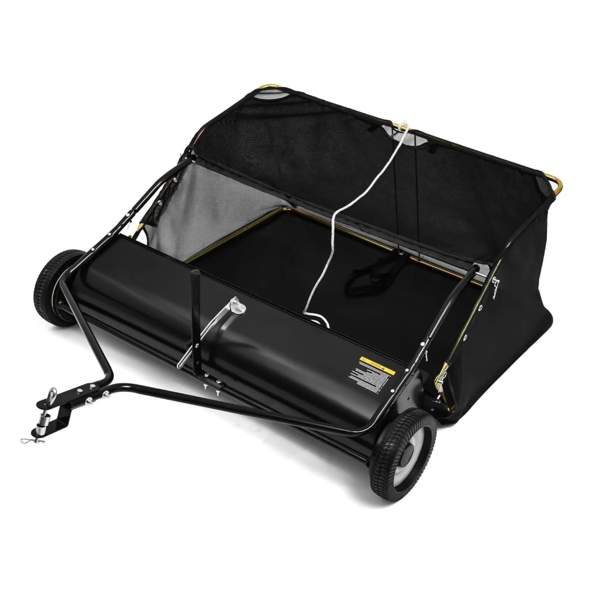 RVNI 48in Tow Behind Lawn Sweeper Leaf Collector Sweeper for Lawn Grass ...