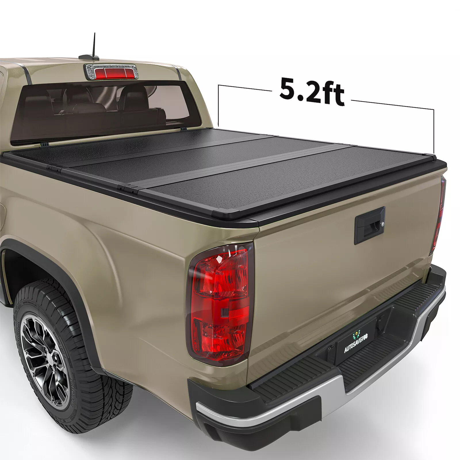 RVNI 5.2FT Tri-Fold Hard Tonneau Cover For 2015-2023 2024 Chevy ...