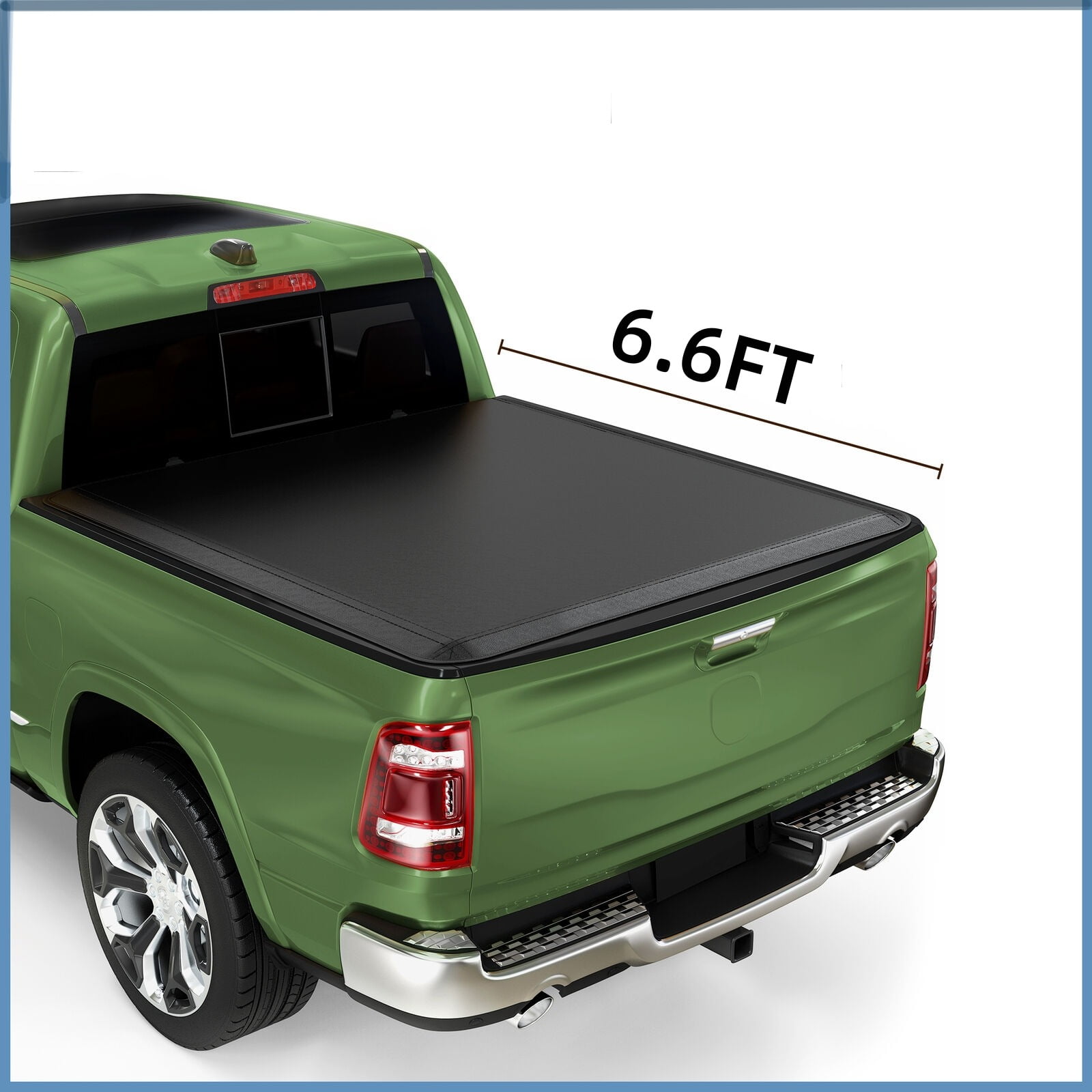 RVNI 6.6ft Bed Soft Tri-fold Truck Bed Tonneau Cover compatible with ...