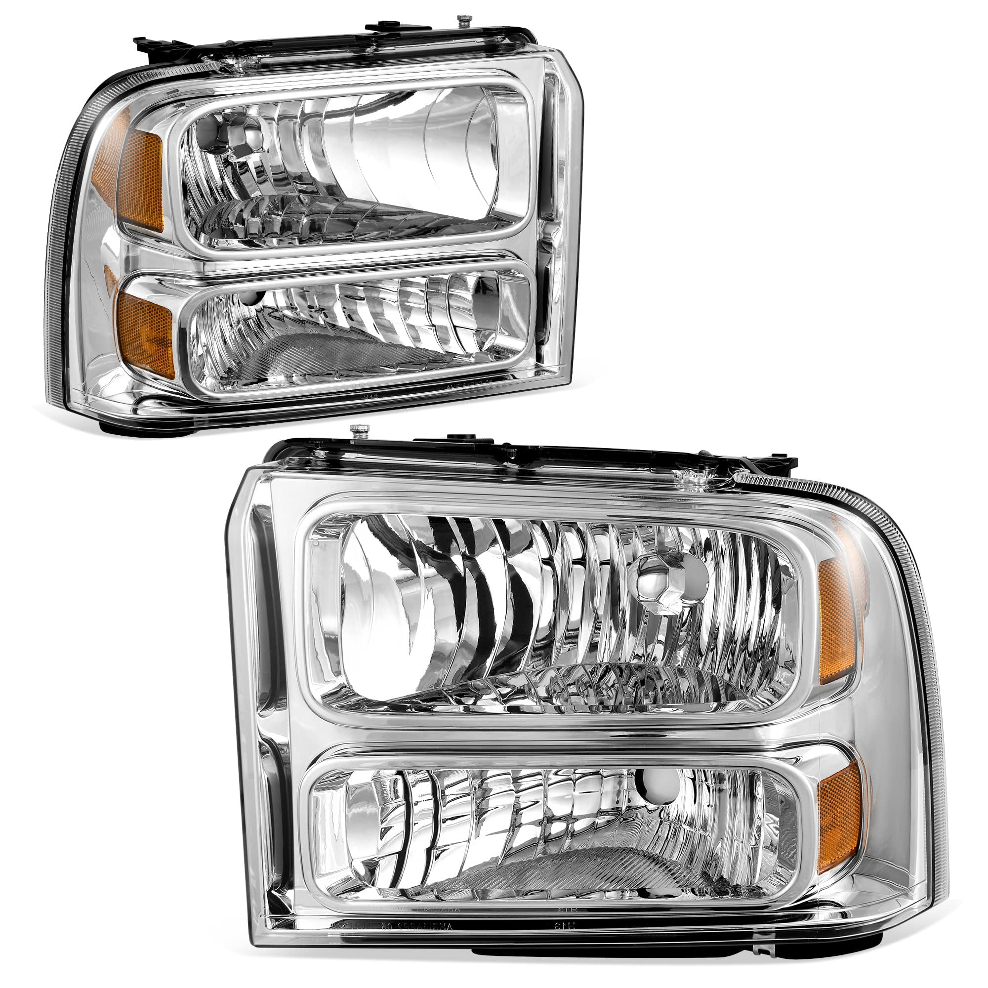 RVNI Chrome Conversion Headlights for 99-04 Ford F250 F350 Ford Super ...