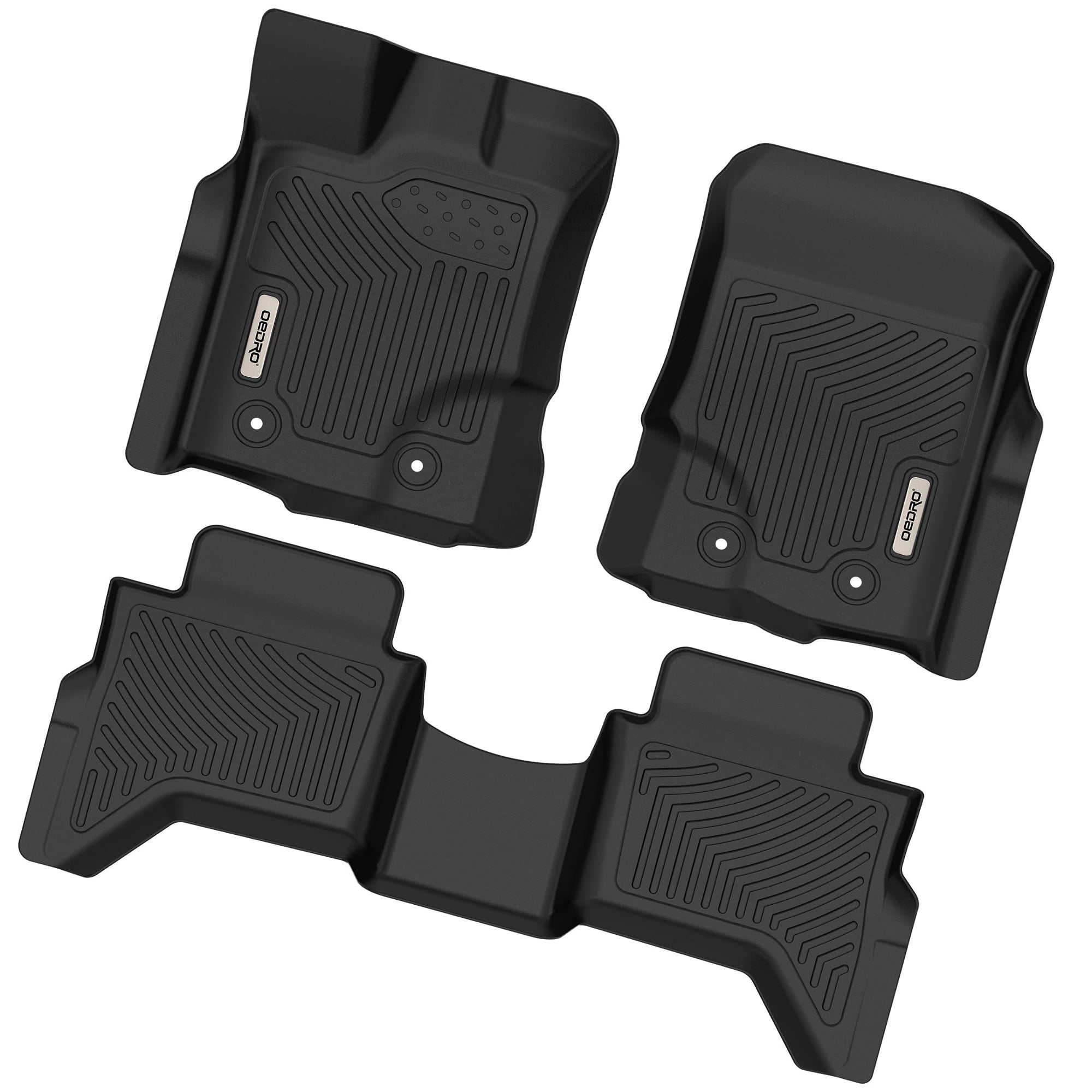 RVNI Floor Mats Liners for 2019-2023 Ford Ranger Supercrew Cab TPE ...