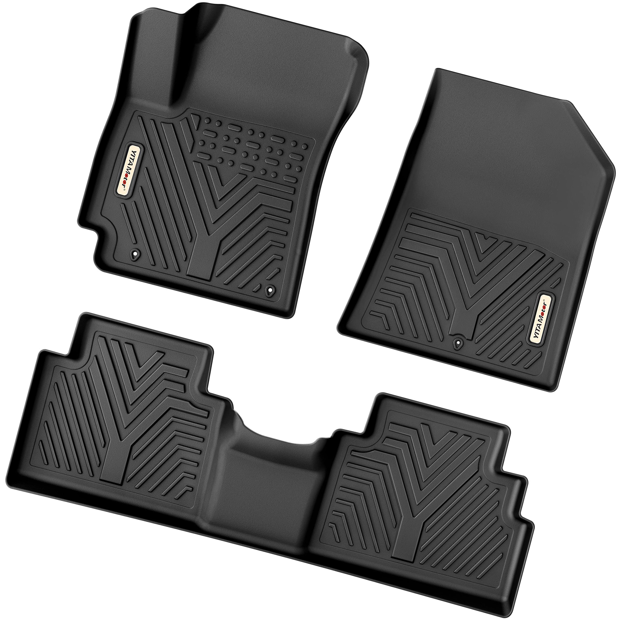 LUNNA FM-337E 4pc Aztec Black Rubber Floor Mat - Walmart.com