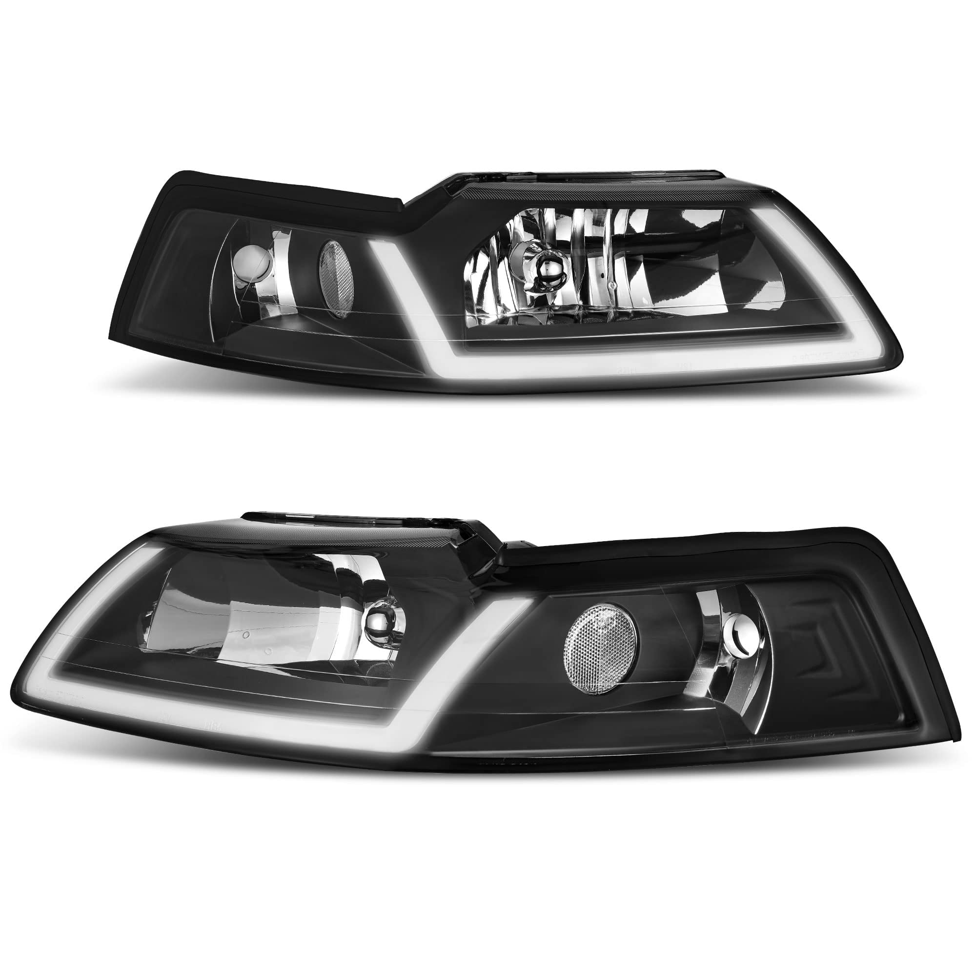 Free Shipping! RVNI Automotive Black Housing LED DRL Headlights for ...