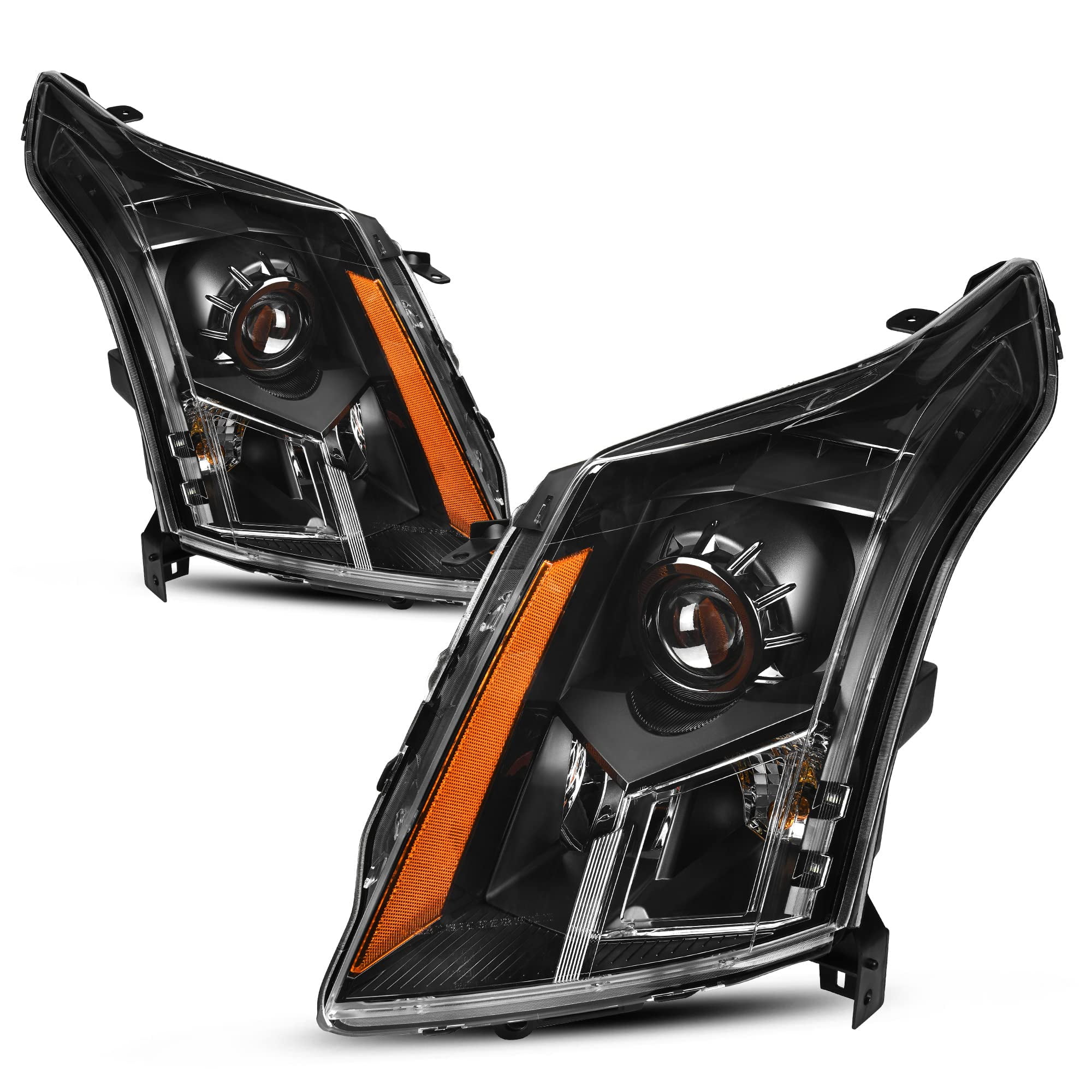 RVNI Halogen Only Projector Headlights For 2010-2016 Cadillac SRX Pair ...