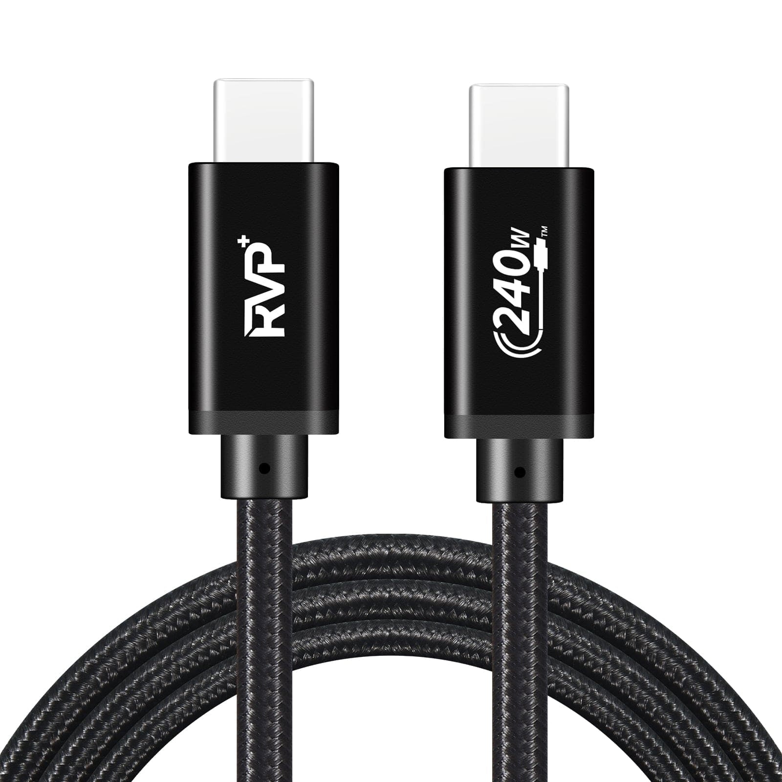 RVP+ USB C 2.0 to USB C Data Cable (2Pack, 100W), Nylon Braided 48V 5A ...