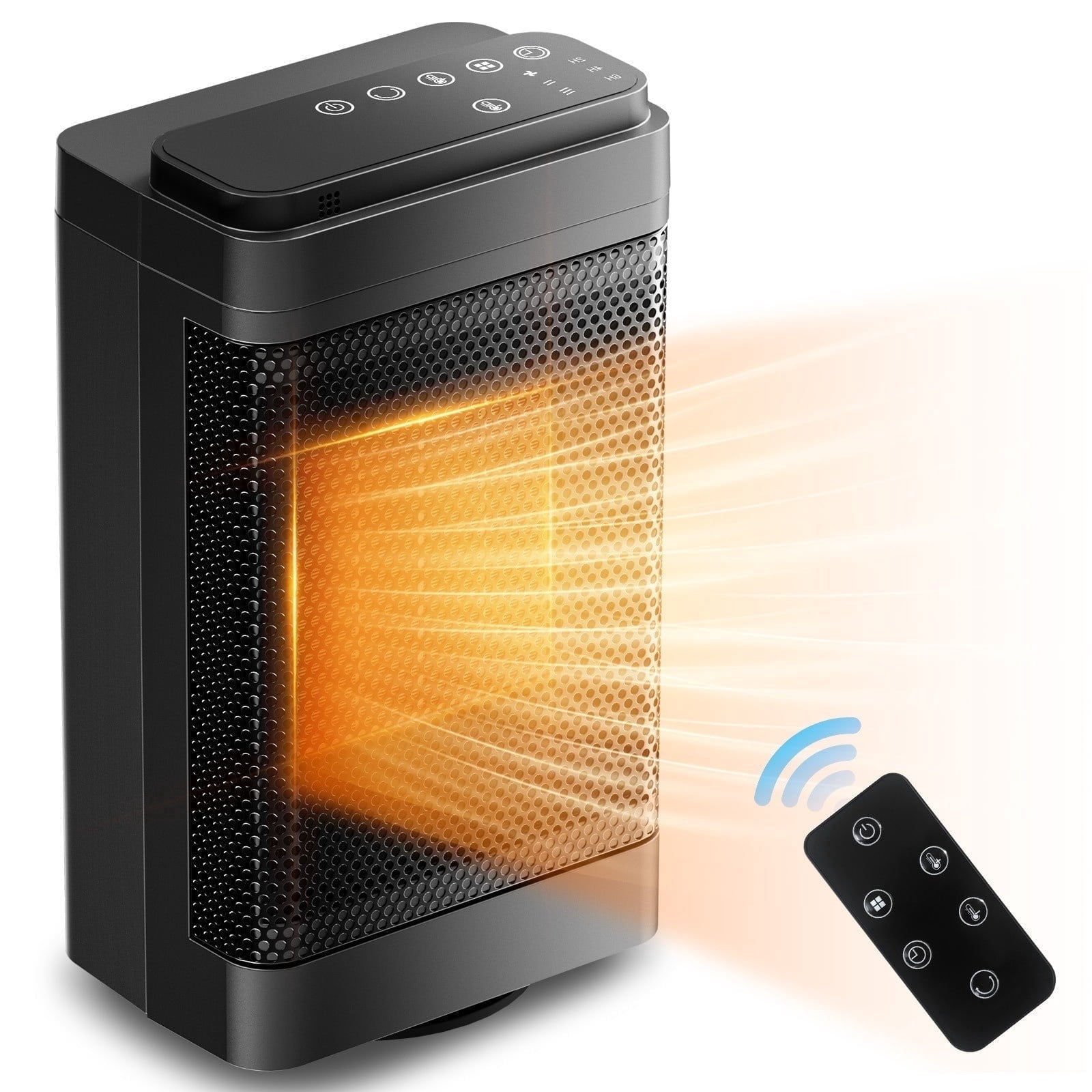 RVPOZWER 2000W Portable Space Heater 8hr-Timer with Remote PTC Ceramic ...