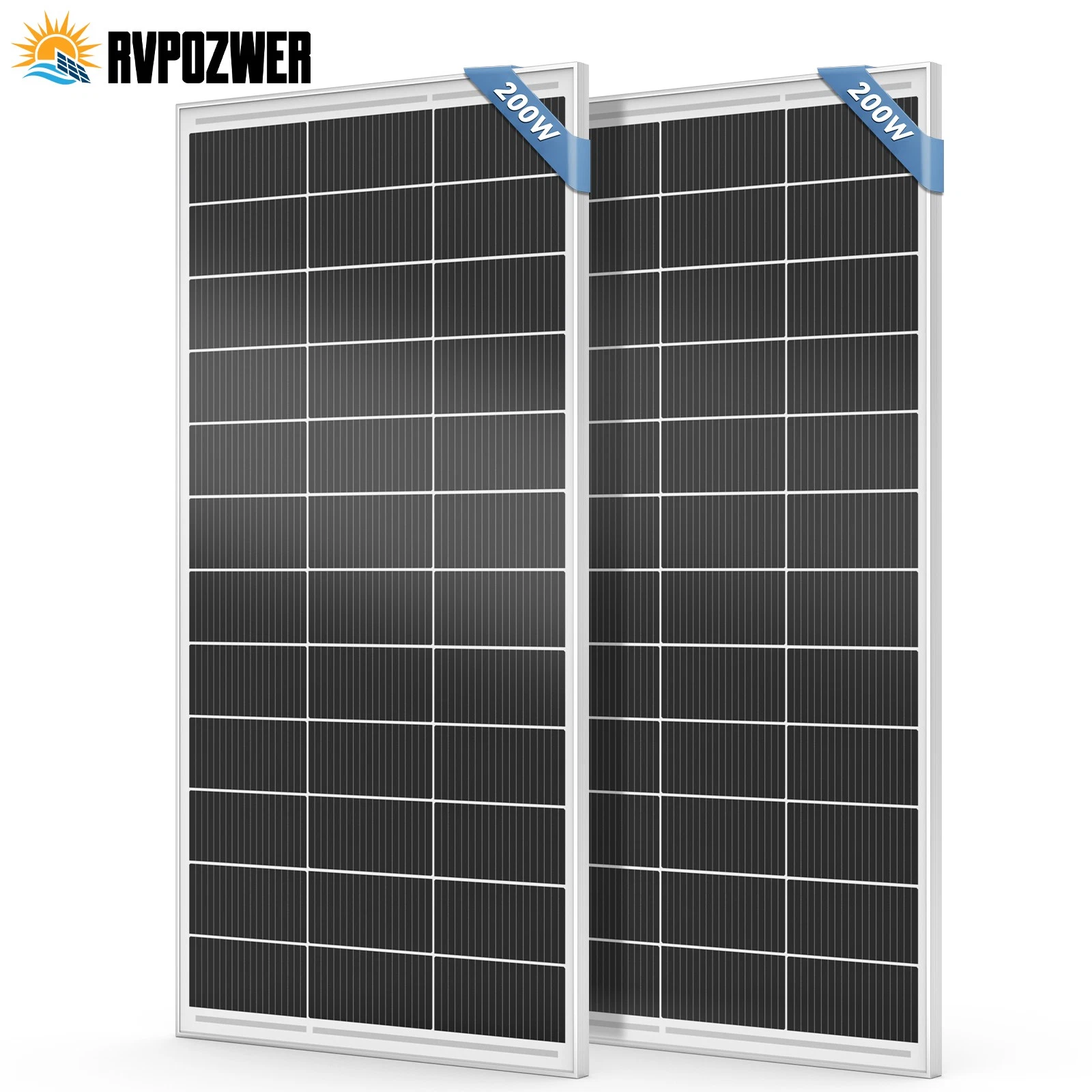 RVPOZWER 400W Watt Mono Solar Panel 12V 18BB Monocrystalline Solar ...