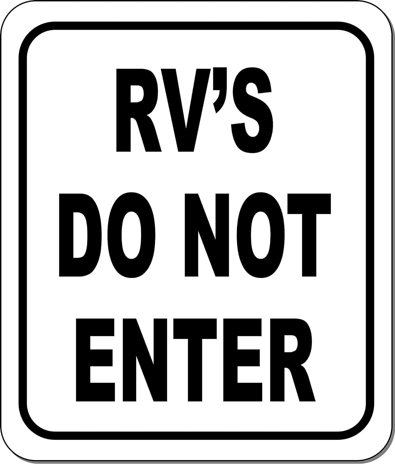 RVS DO NOT ENTER Aluminum Composite Outdoor Sign 20" x24" - Walmart.com