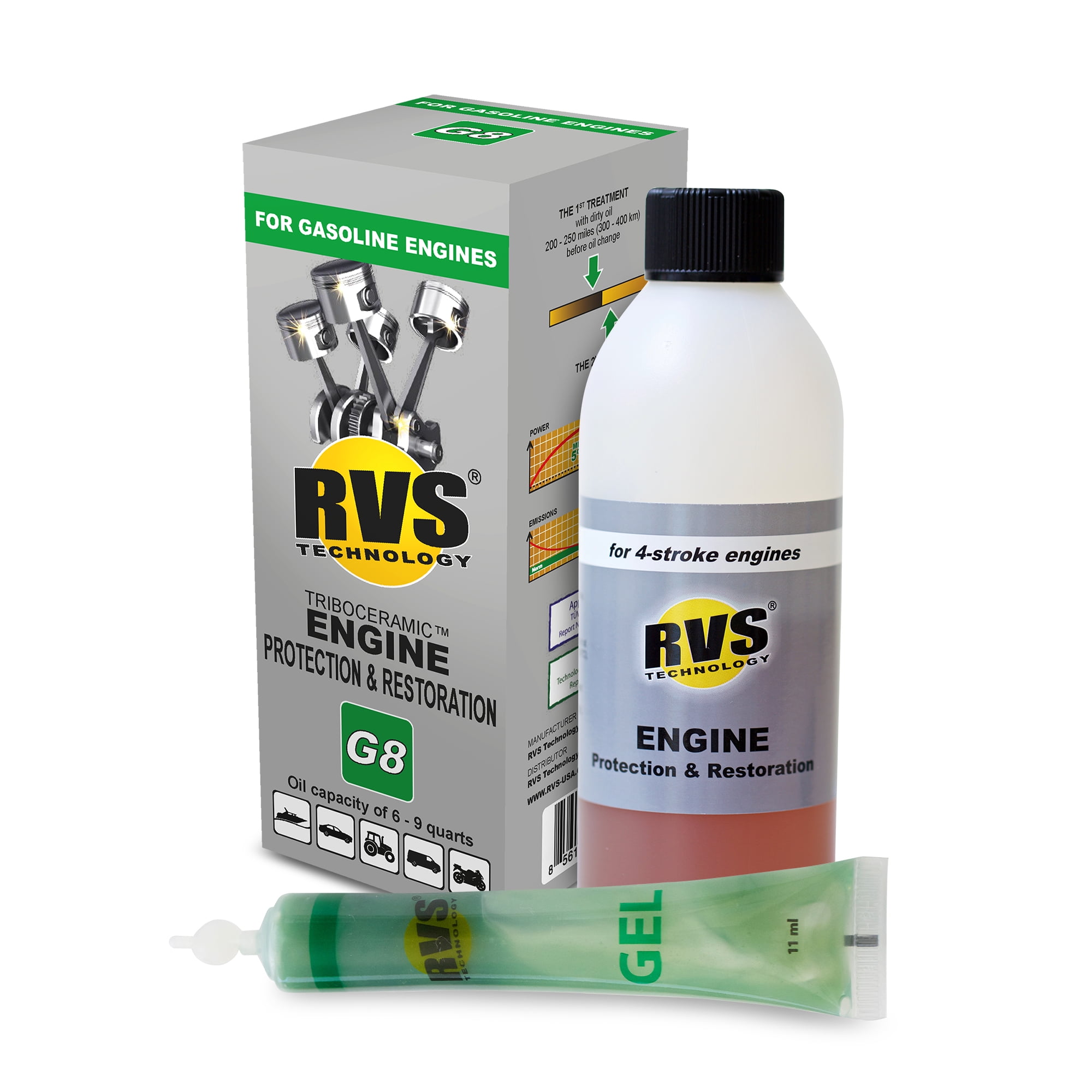 RVS Technology G8 Engine Treatment. For Gasoline Engines with an Oil ...