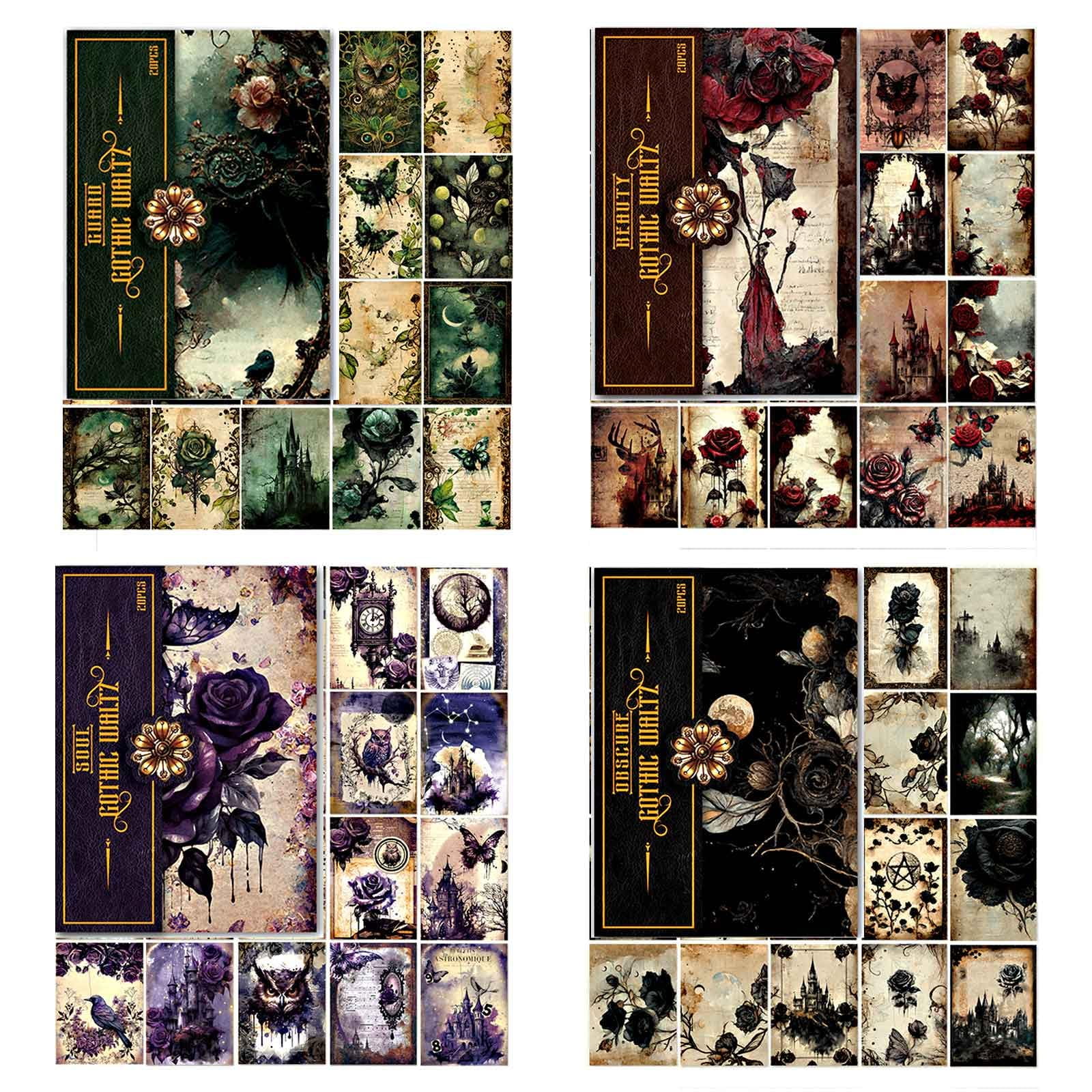RVlensJoy 80 Sheets Gothic OIF8 Scrapbook Paper for Scrapbook Ephemera ...