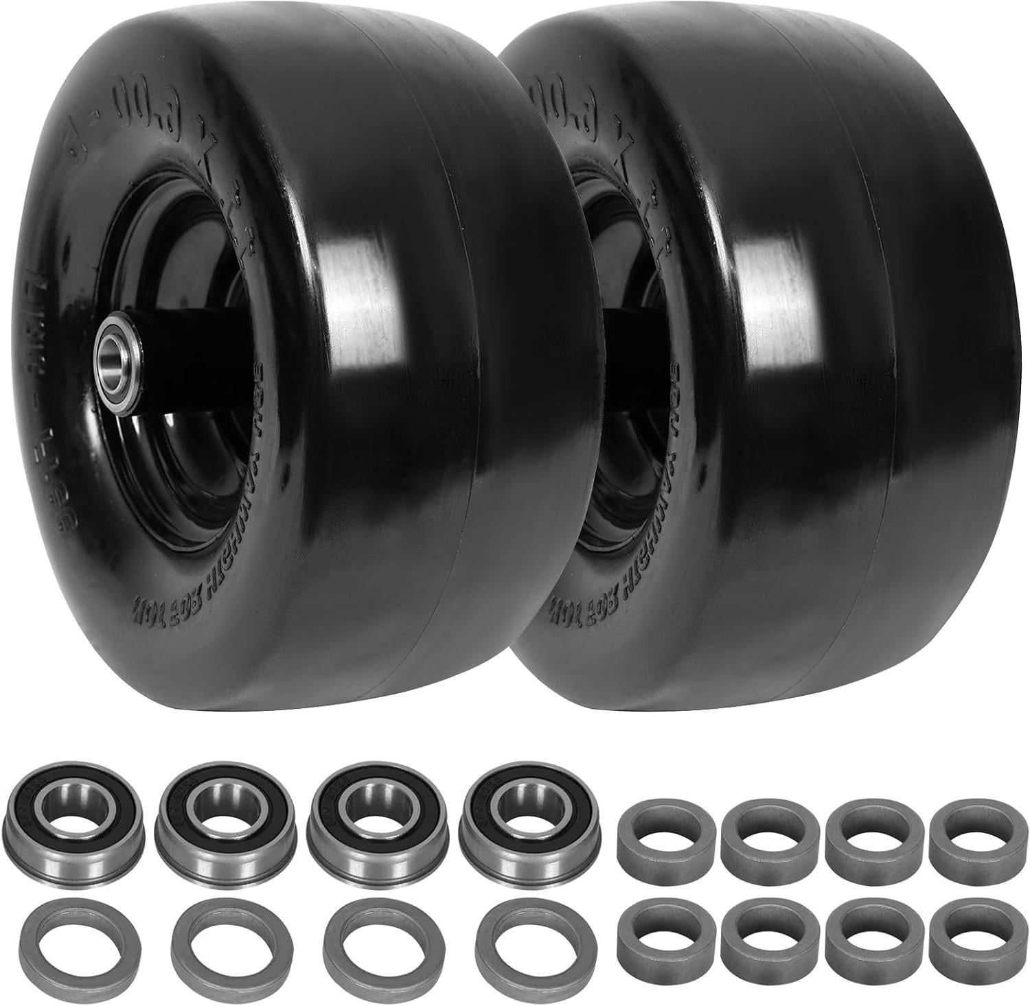 RVpunk 11x6.00-5 Lawn Mower Tire with Wheel Flat Free Assembly 5.9"- 8. ...