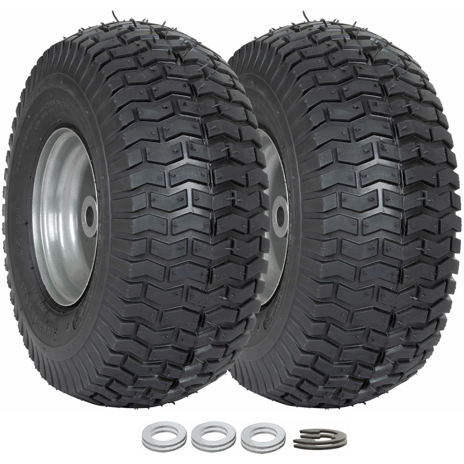 RVpunk 15x6.00-6 Tire with Wheel for Lawn Garden Mower Front Tires ...