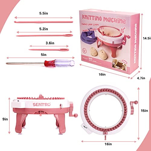 RVtiooy SENTRO Knitting Machine, 48 Needles Knitting Machine Kit with ...