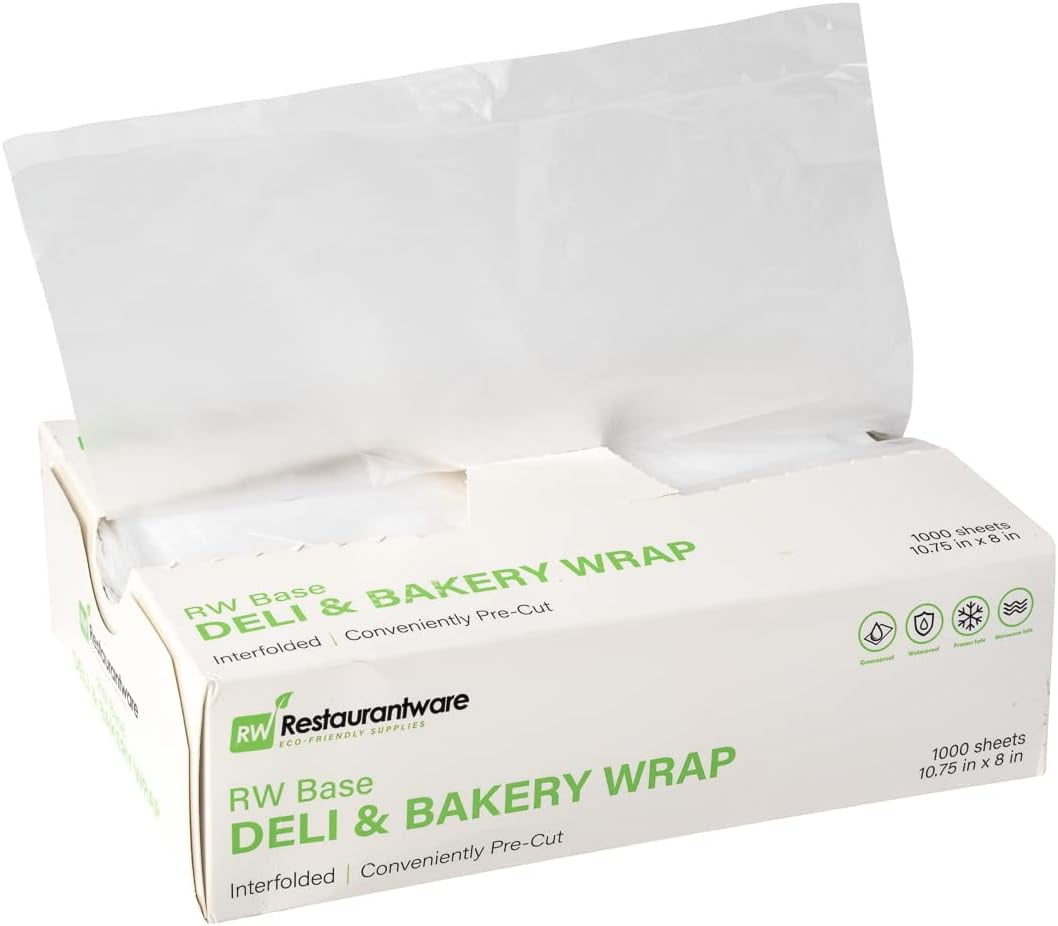 RW Base 10.75 x 8 Inch Plastic Deli Sheets, 1000 Interfolded Butcher ...