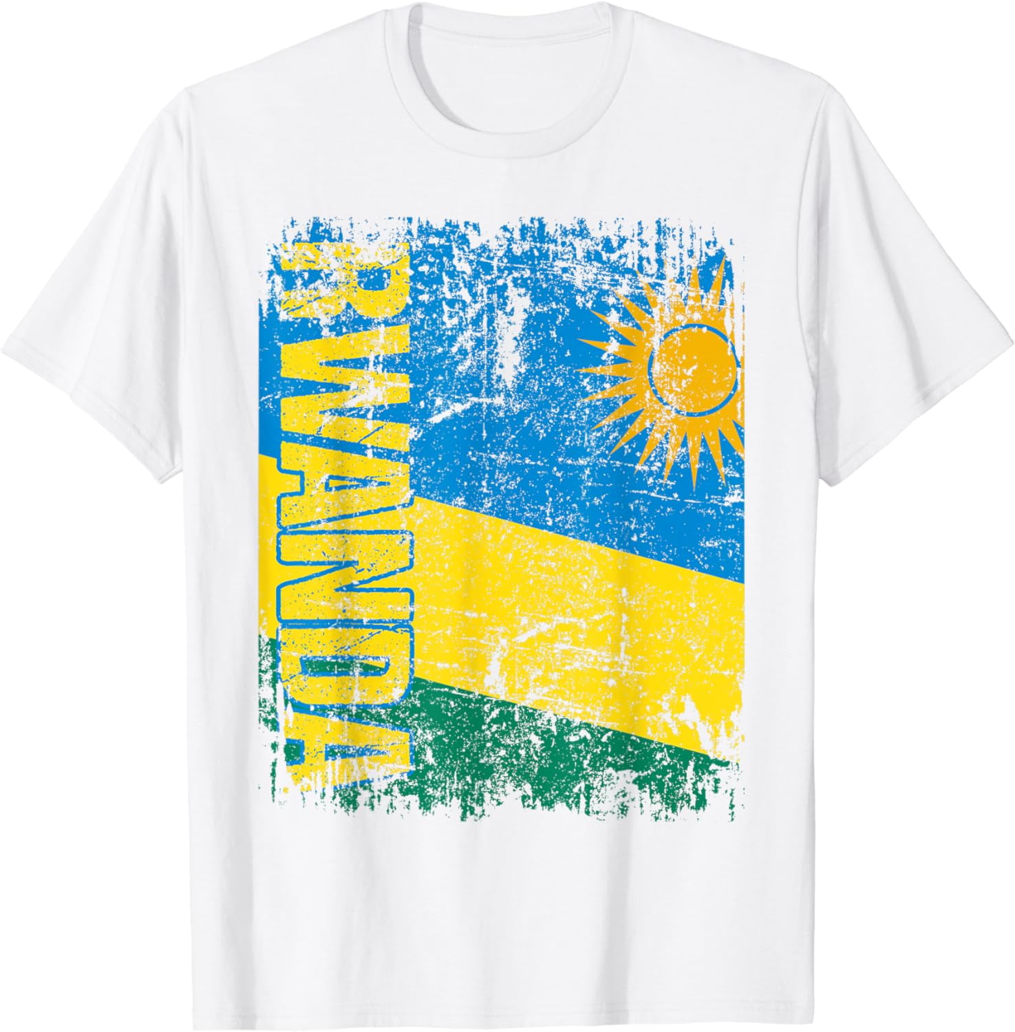 RWANDA Flag Vintage Distressed RWANDA T-Shirt - Walmart.com