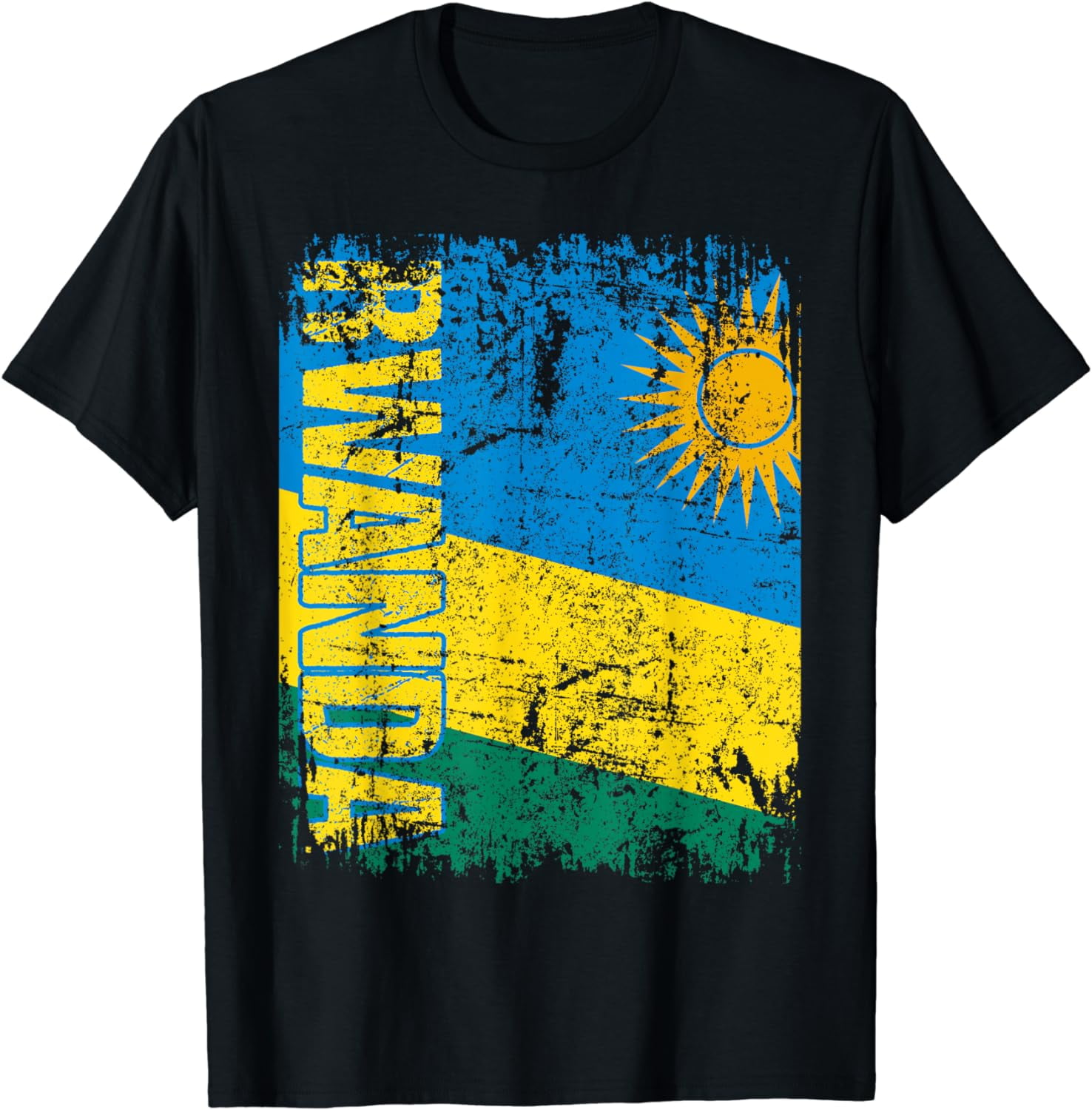 RWANDA Flag Vintage Distressed RWANDA T-Shirt - Walmart.com
